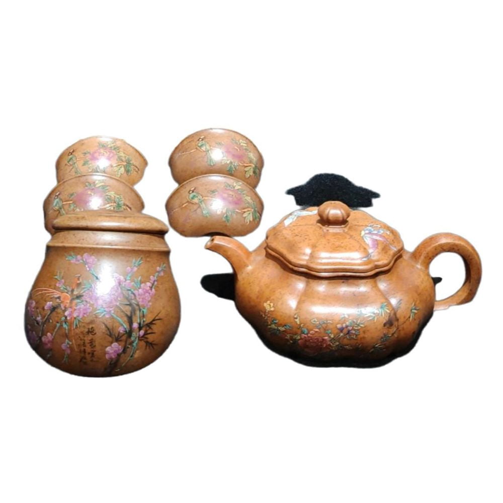 Chinese Yixing Zisha Teapot Teapots Green Tea Ribbed Fluted Lobed ...