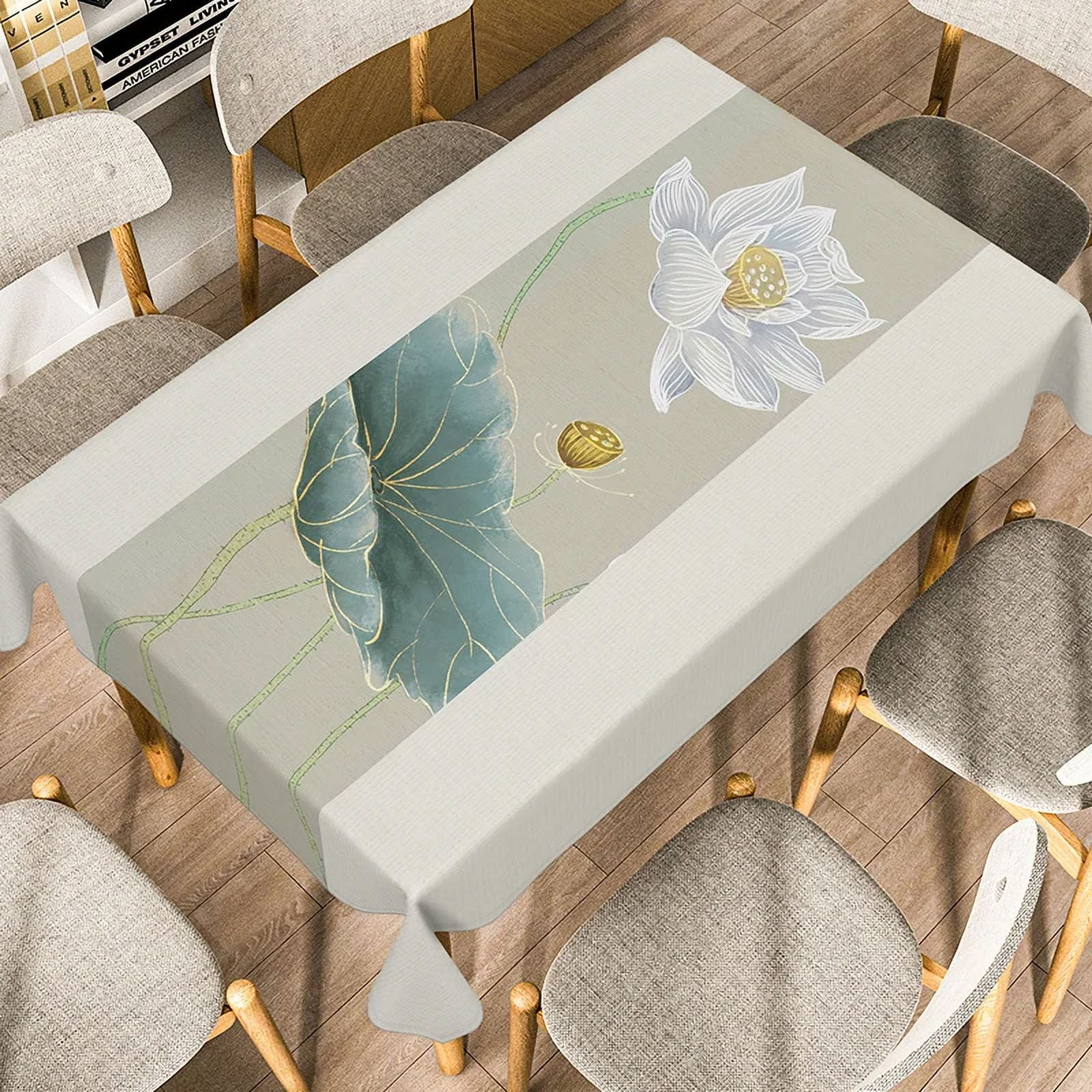 Chinese Zen Ancient Style Landscape Painter's Tablecloth Dining Table ...