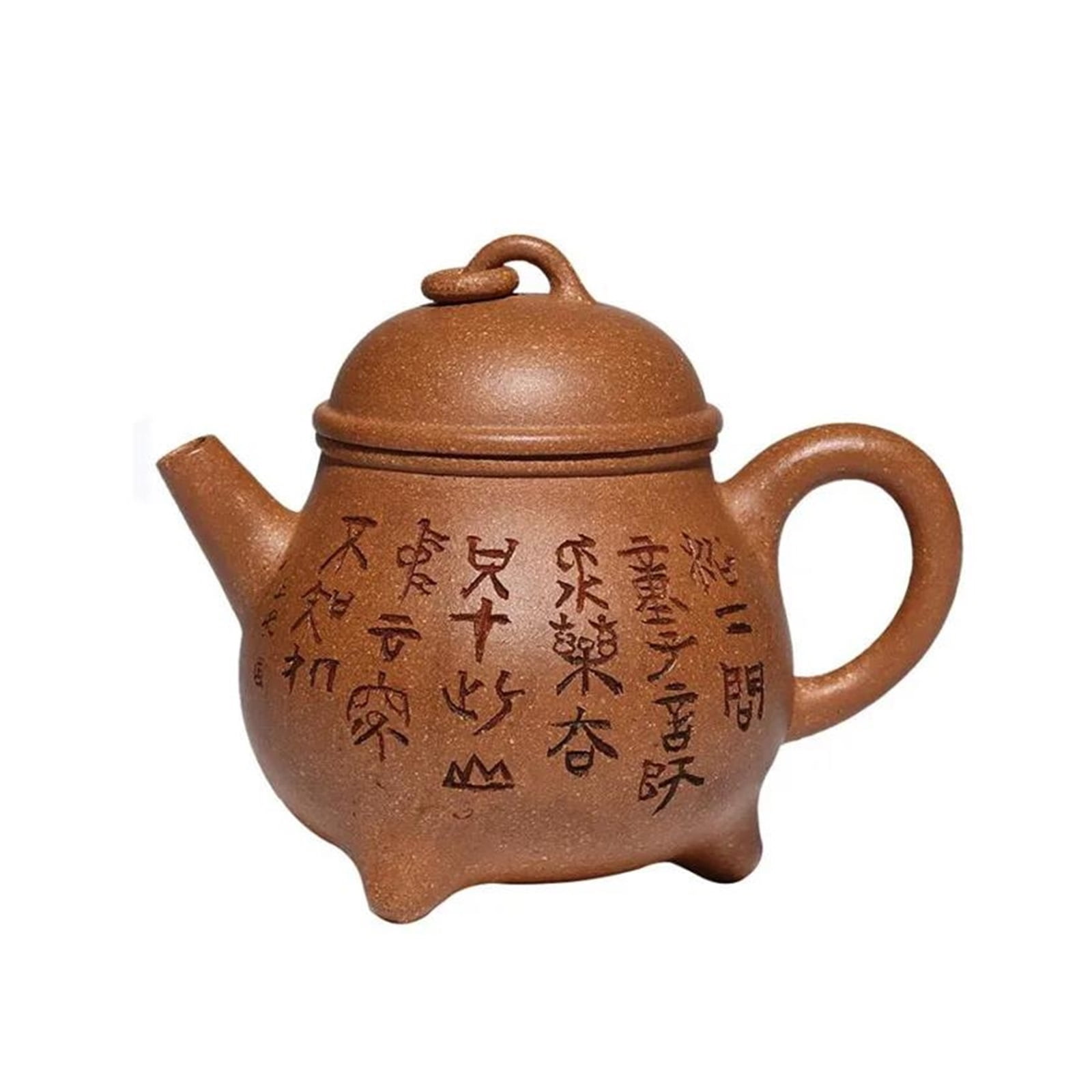 Chinese Zisha Tea Set Collection Handmade Three-legged Tripod Tea Pot ...