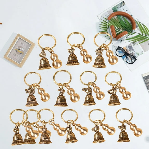 Chinese Zodiac Brass Keychain - Personalized Animal Sign Key Ring ...