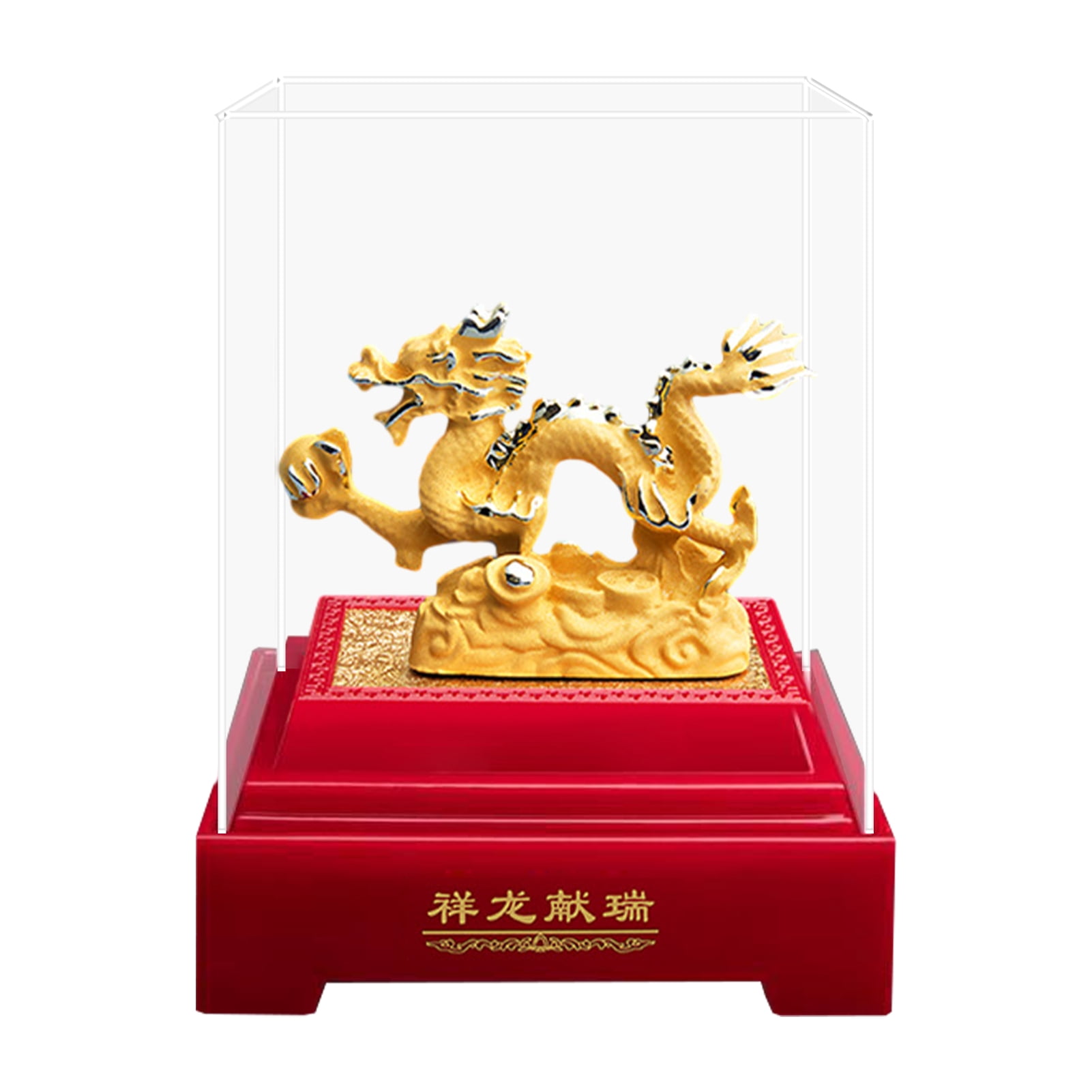 Chinese Zodiac Dragon 2024 Statue, Spring Festive Good Luck Dragon ...