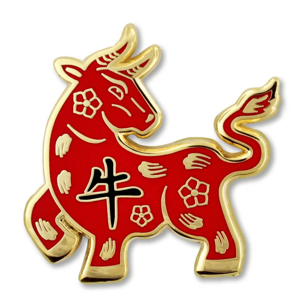 Chinese Zodiac Enamel Lapel Pin - Year of the Ox Lapel Pin - Walmart.com