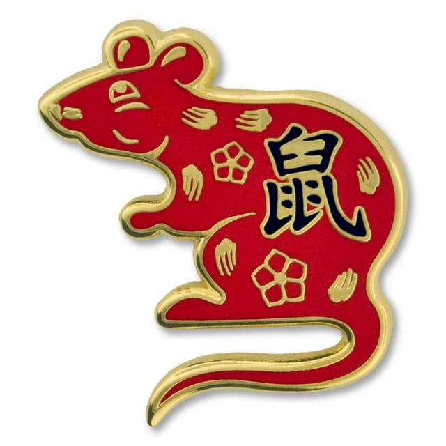 Chinese Zodiac Enamel Lapel Pin - Year of the Rat Lapel Pin - Walmart.com
