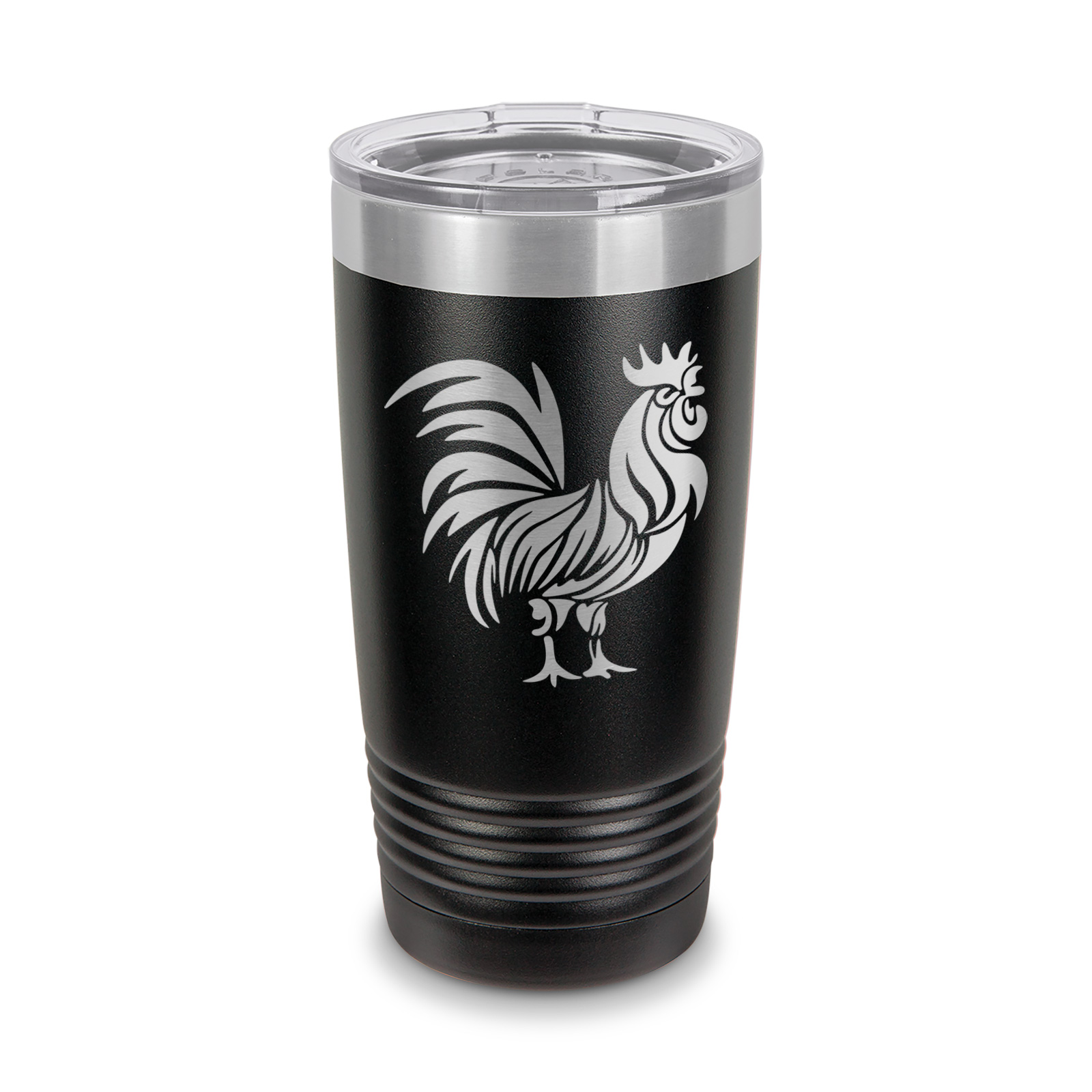Chinese Zodiac Rooster Tumbler 20 oz - Laser Engraved w/ Clear Lid ...