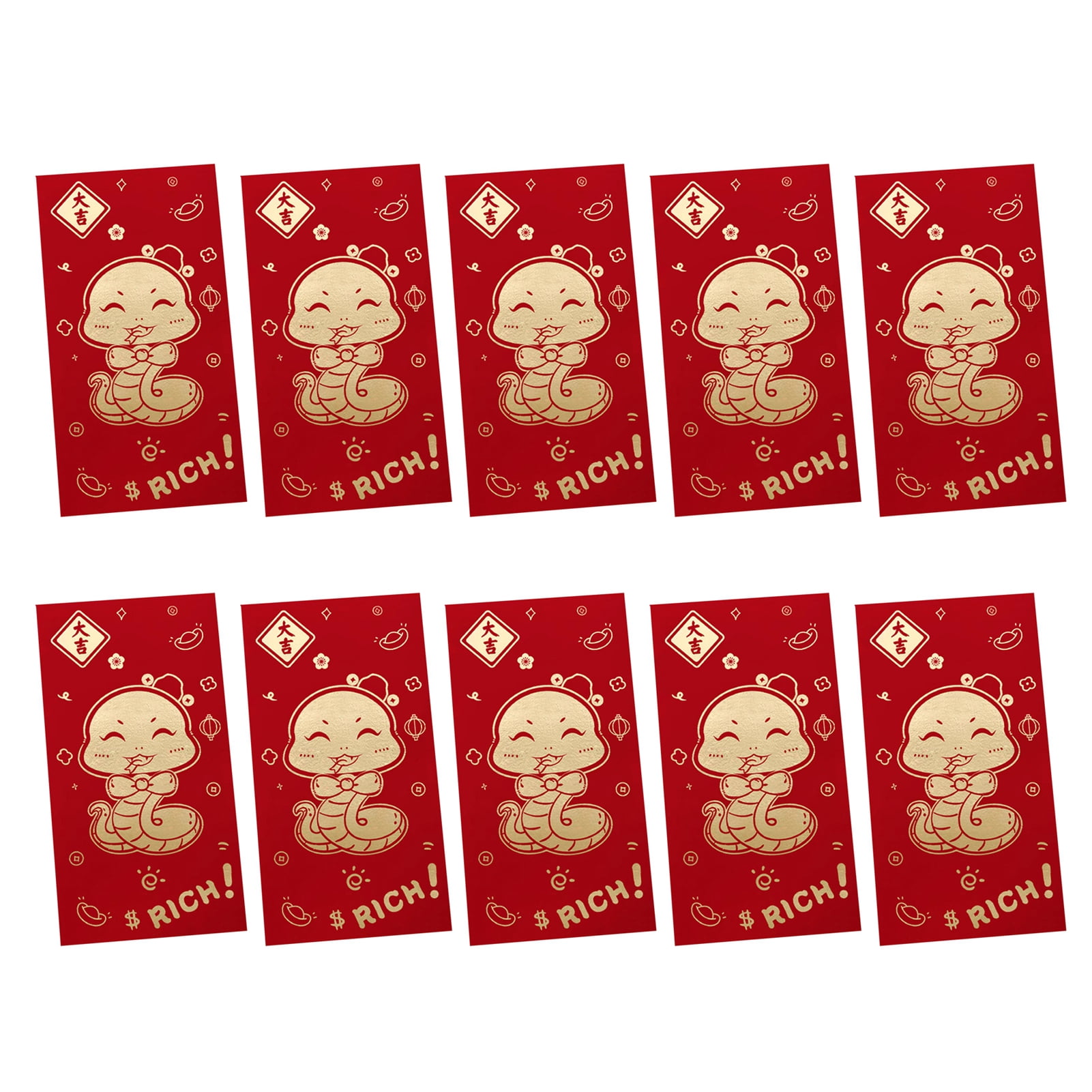 Chinese Zodiac Snake Envelope 2025 New Year Envelope Set Chinese Zodiac ...