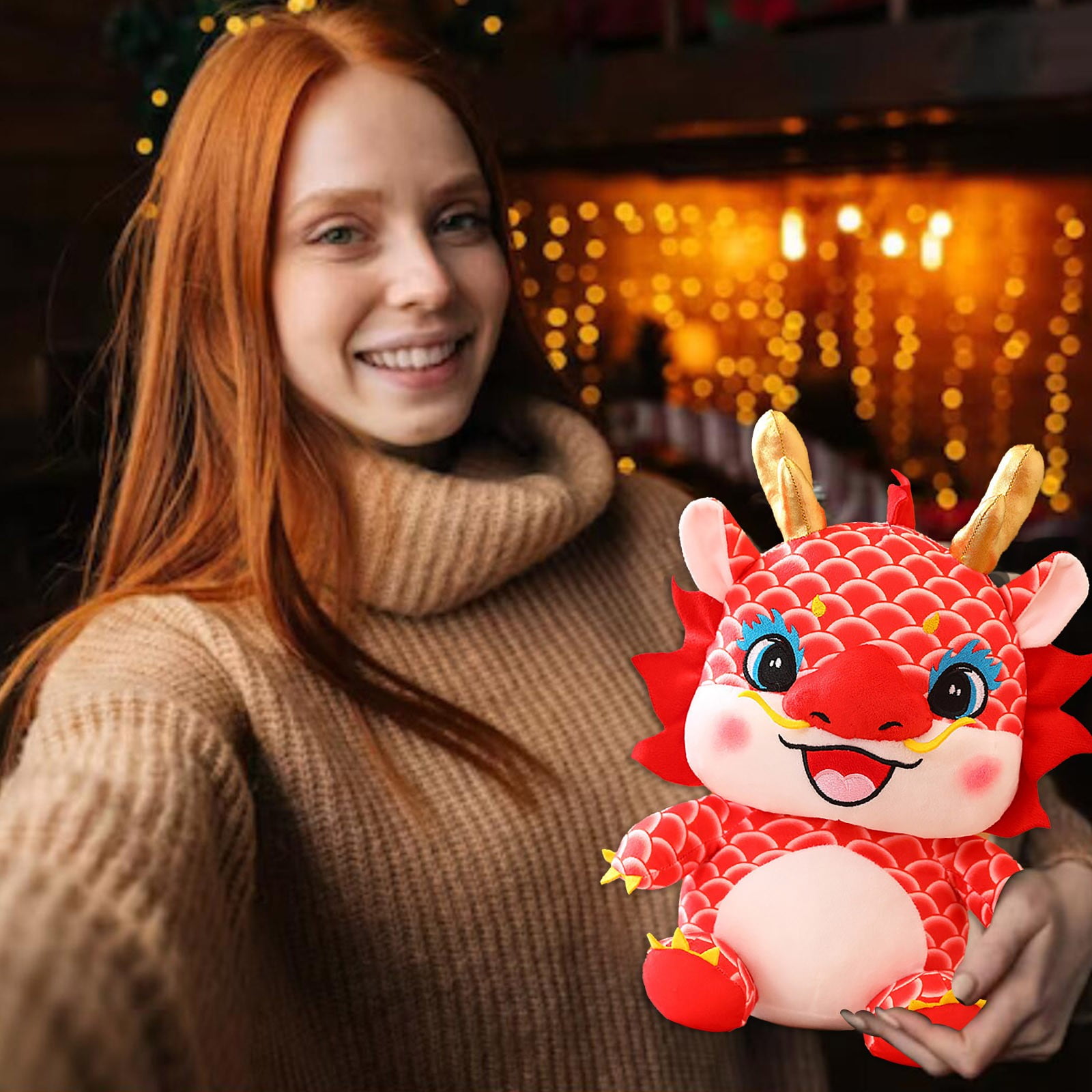 Chinese Zodiac Year Mascot Toy Sitting For Year Celebration Decoration ...
