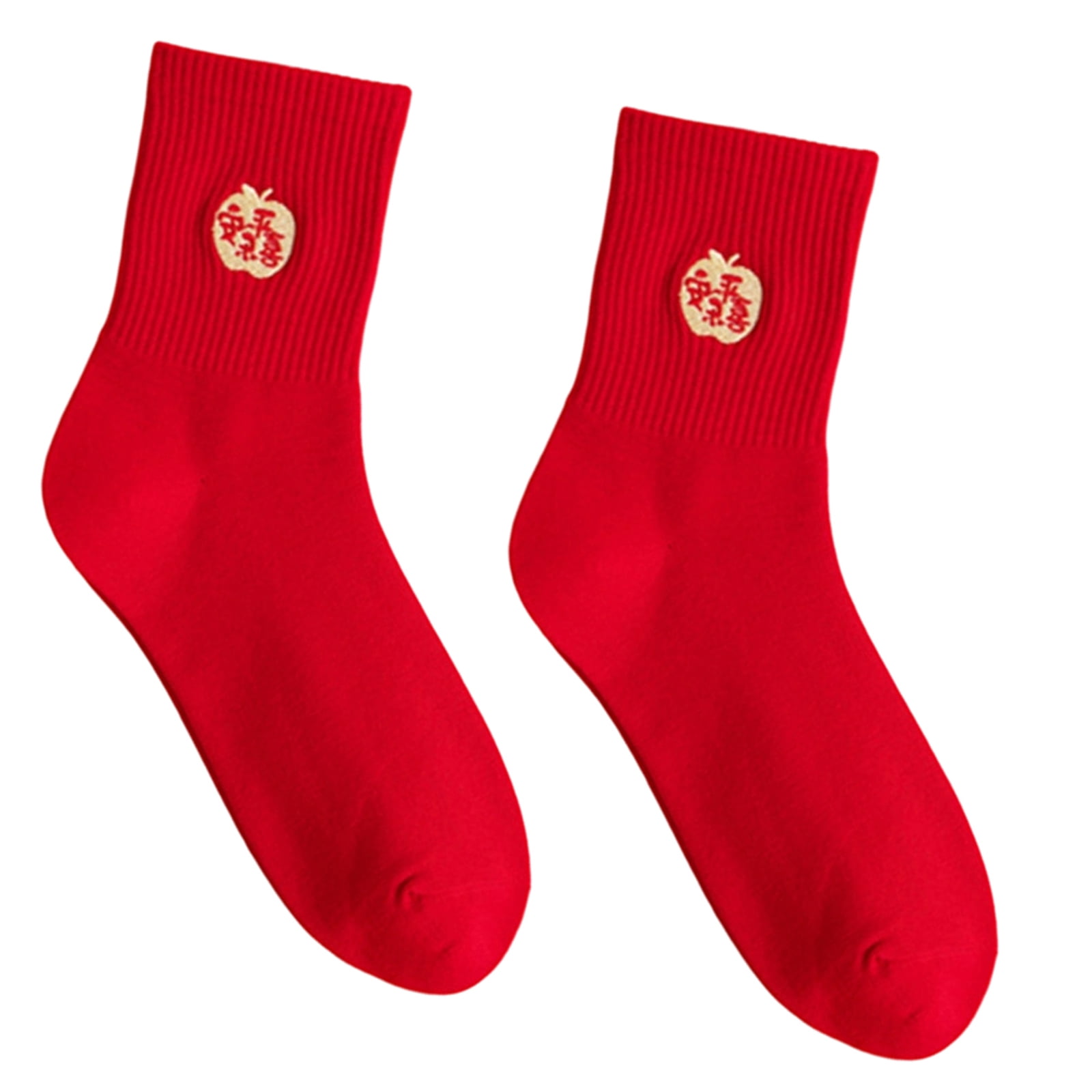 Chinese Zodiacal Horse Embroidery Cotton Socks Women, Reinforced Heel ...