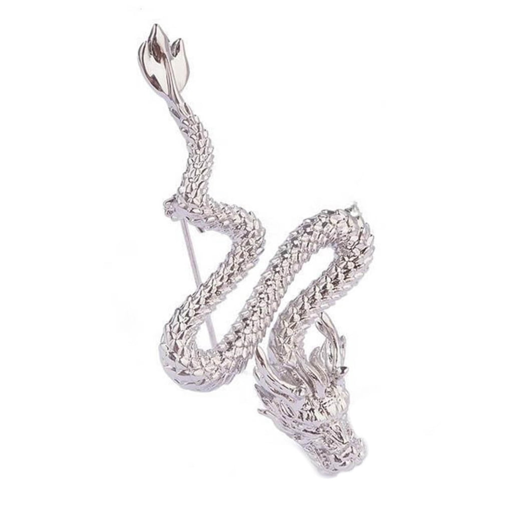 Chinese Zodiacs Lapel Pin Dragon Themed Brooch Ethnic Style Bresatpin ...