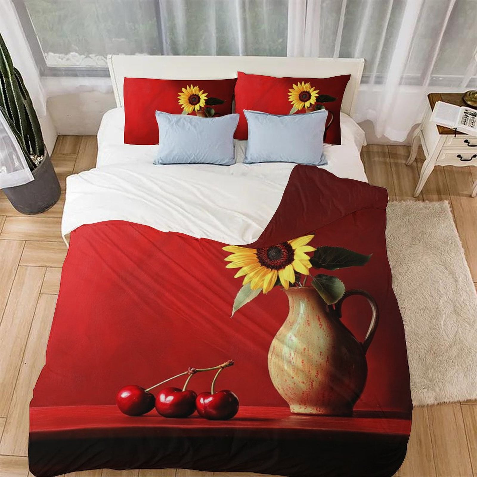 Chinese cherry 3D Printed Bedding Set Comforter Covers Quilt Cover ...