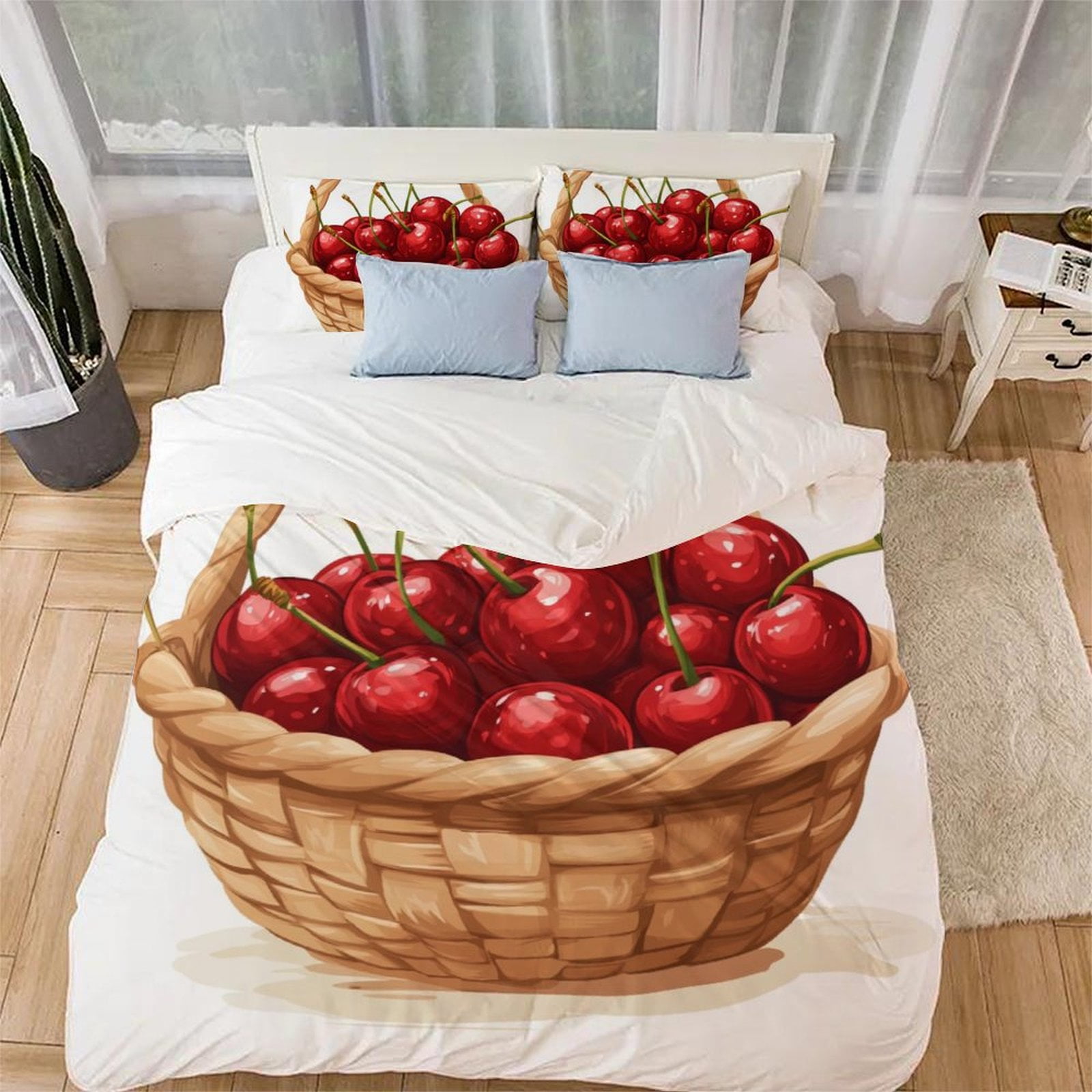 Chinese cherry 3D Printed Bedding Set Comforter Covers Quilt Cover ...