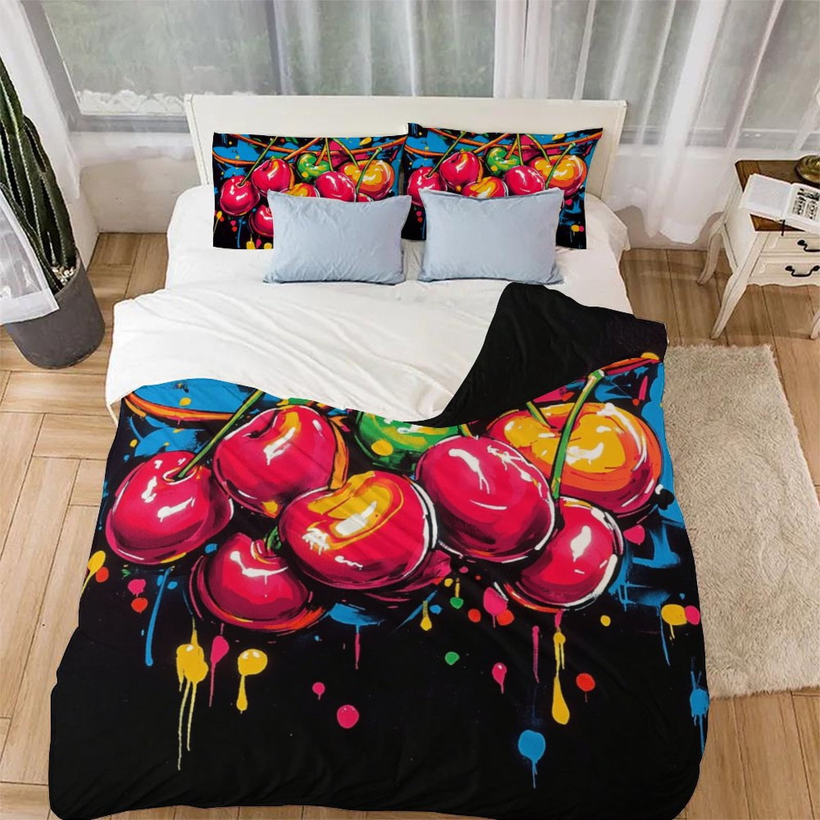 Chinese cherry 3D Printed Bedding Set Comforter Covers Quilt Cover ...