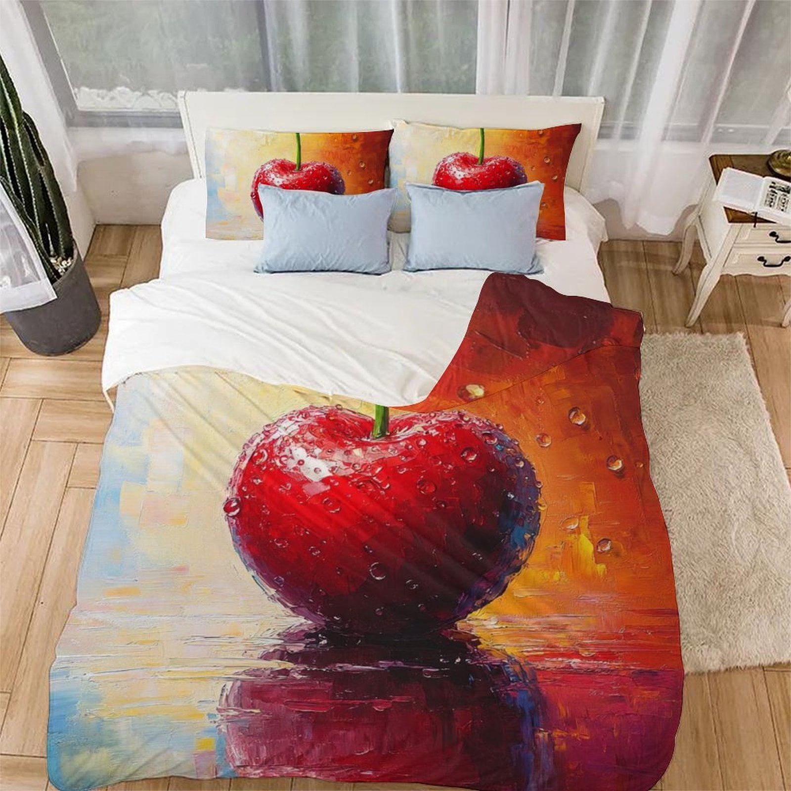 Chinese cherry 3D Printed Bedding Set Quilt Cover Comforter Covers ...