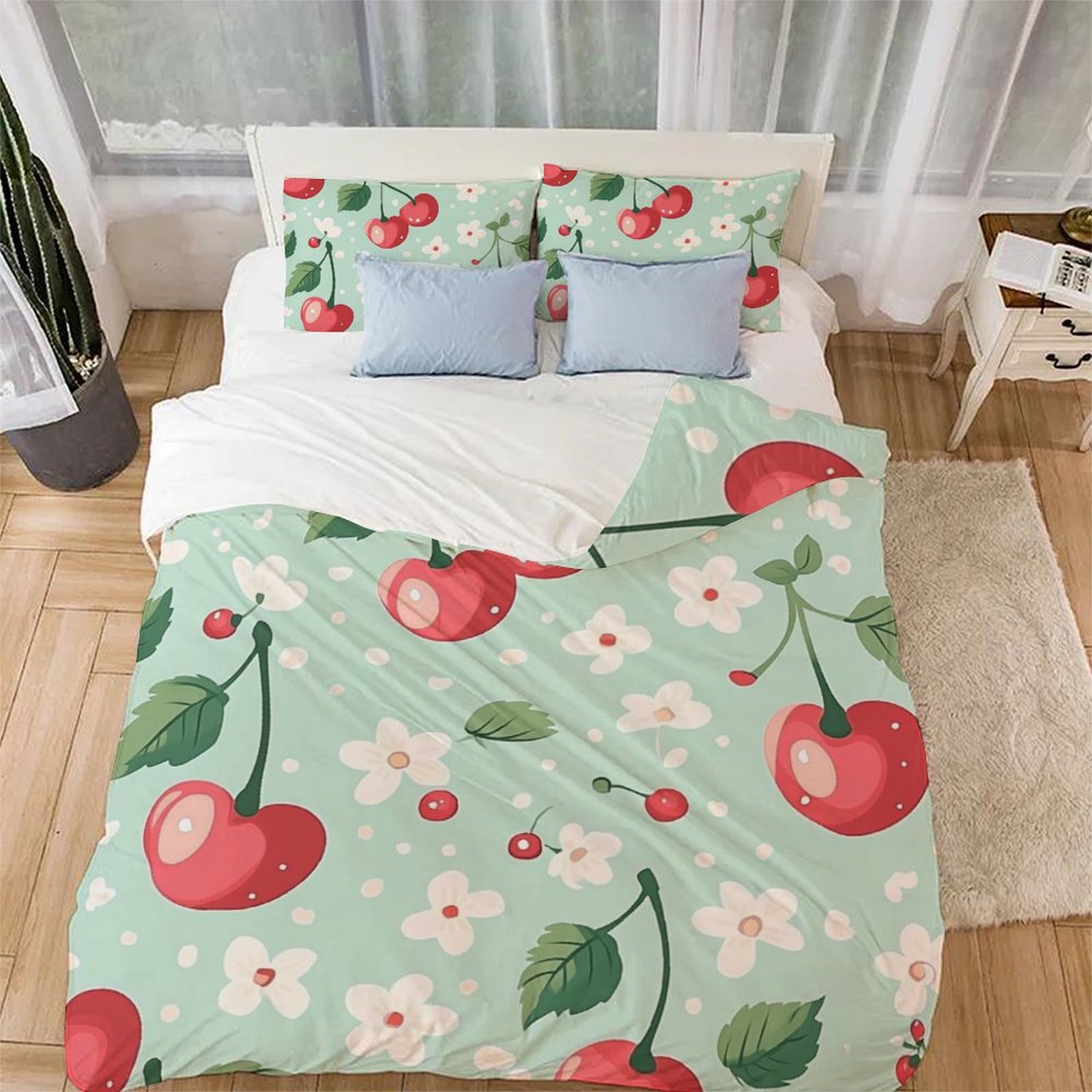 Chinese cherry 3D Printed Bedding Set Quilt Cover Duvet Cover Comforter ...