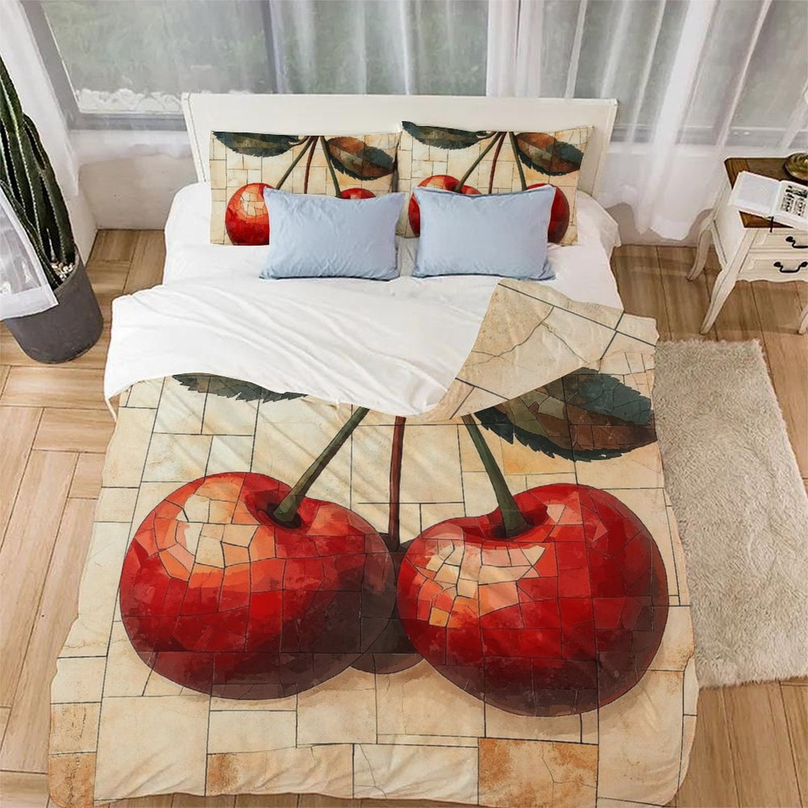 Chinese cherry 3D Printed Bedding Set Quilt Cover Duvet Cover Comforter ...