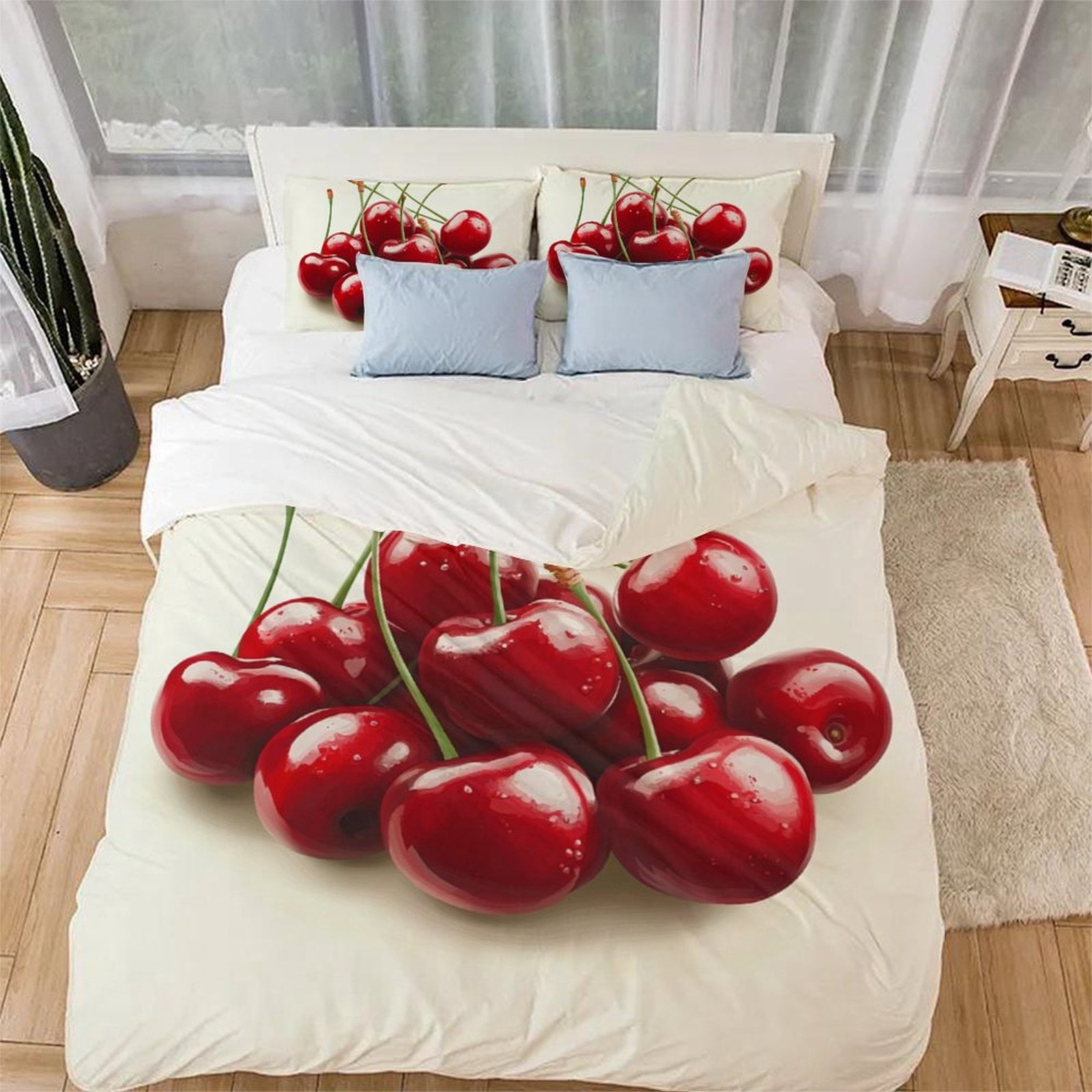 Chinese cherry 3D Printed Quilt Cover Bedding Set Comforter Covers ...