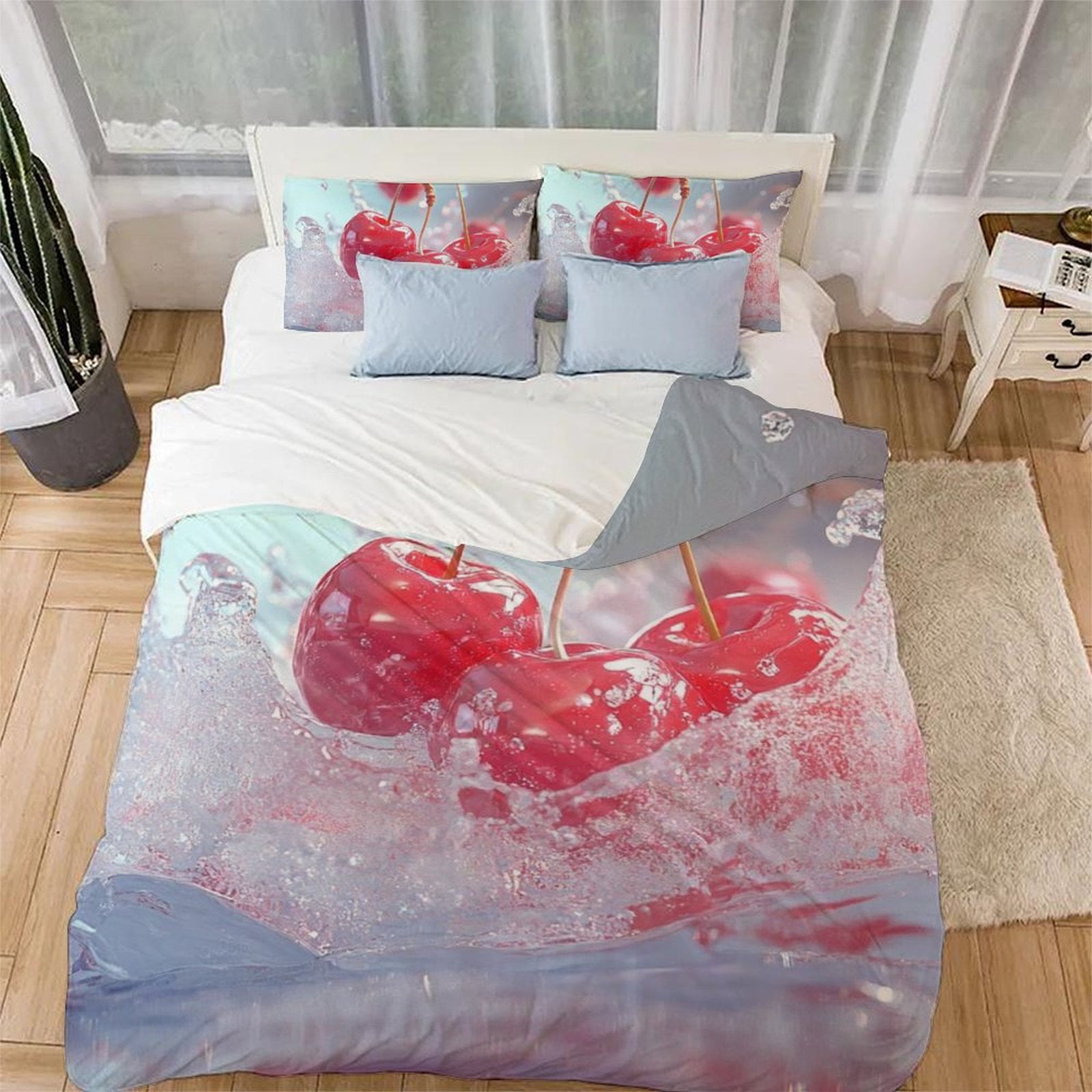 Chinese cherry 3D Printed Quilt Cover Bedding Set Comforter Covers ...
