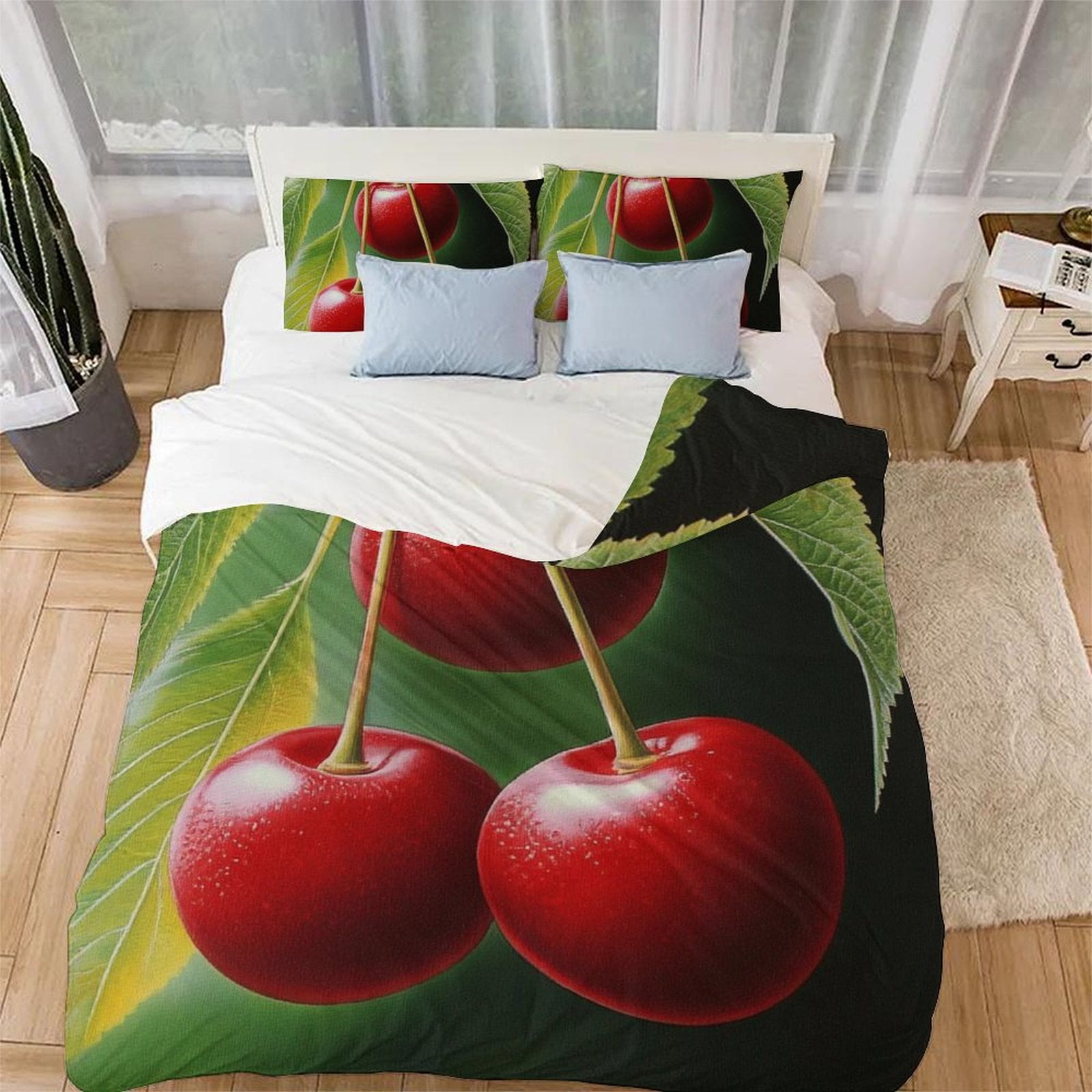 Chinese cherry 3D Printed Quilt Cover Bedding Set Comforter Covers ...