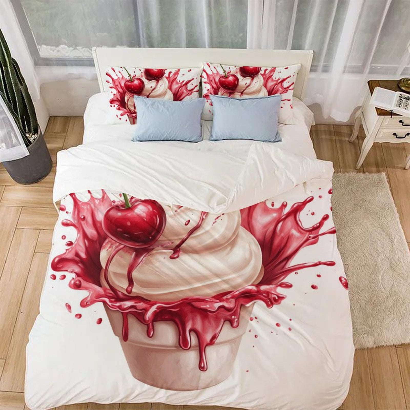 Chinese cherry 3D Printed Quilt Cover Duvet Cover Comforter Covers ...