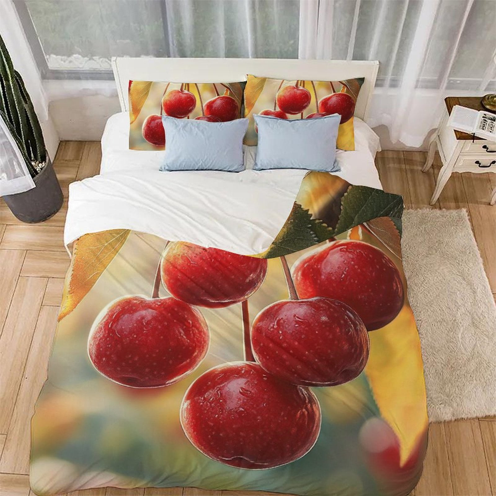 Chinese cherry Bedding Set 3D Printed Comforter Covers Duvet Cover ...