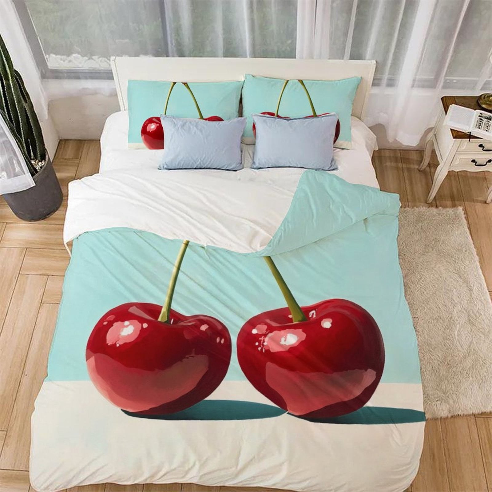 Chinese cherry Bedding Set 3D Printed Comforter Covers Duvet Cover ...