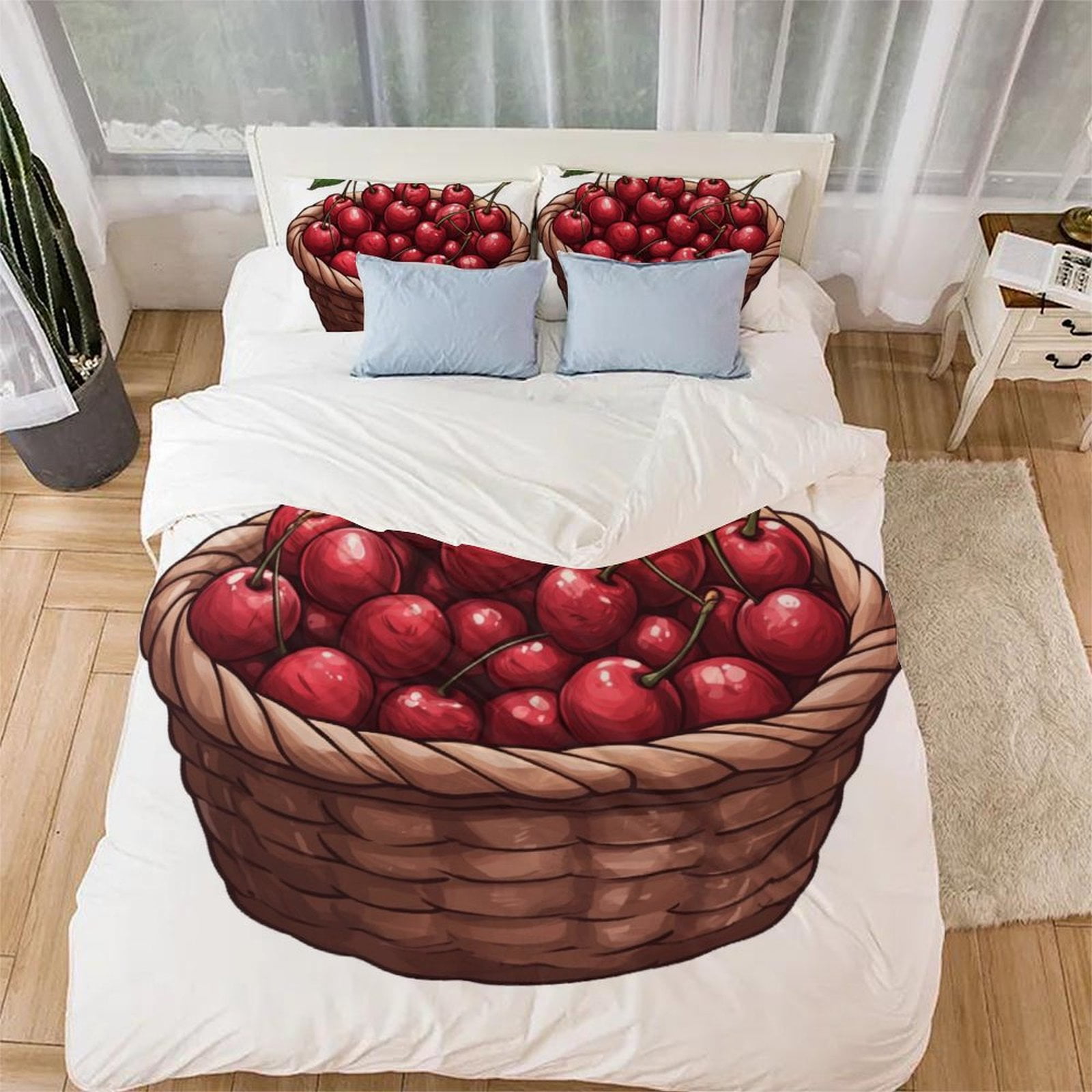 Chinese cherry Bedding Set 3D Printed Comforter Covers Duvet Cover ...