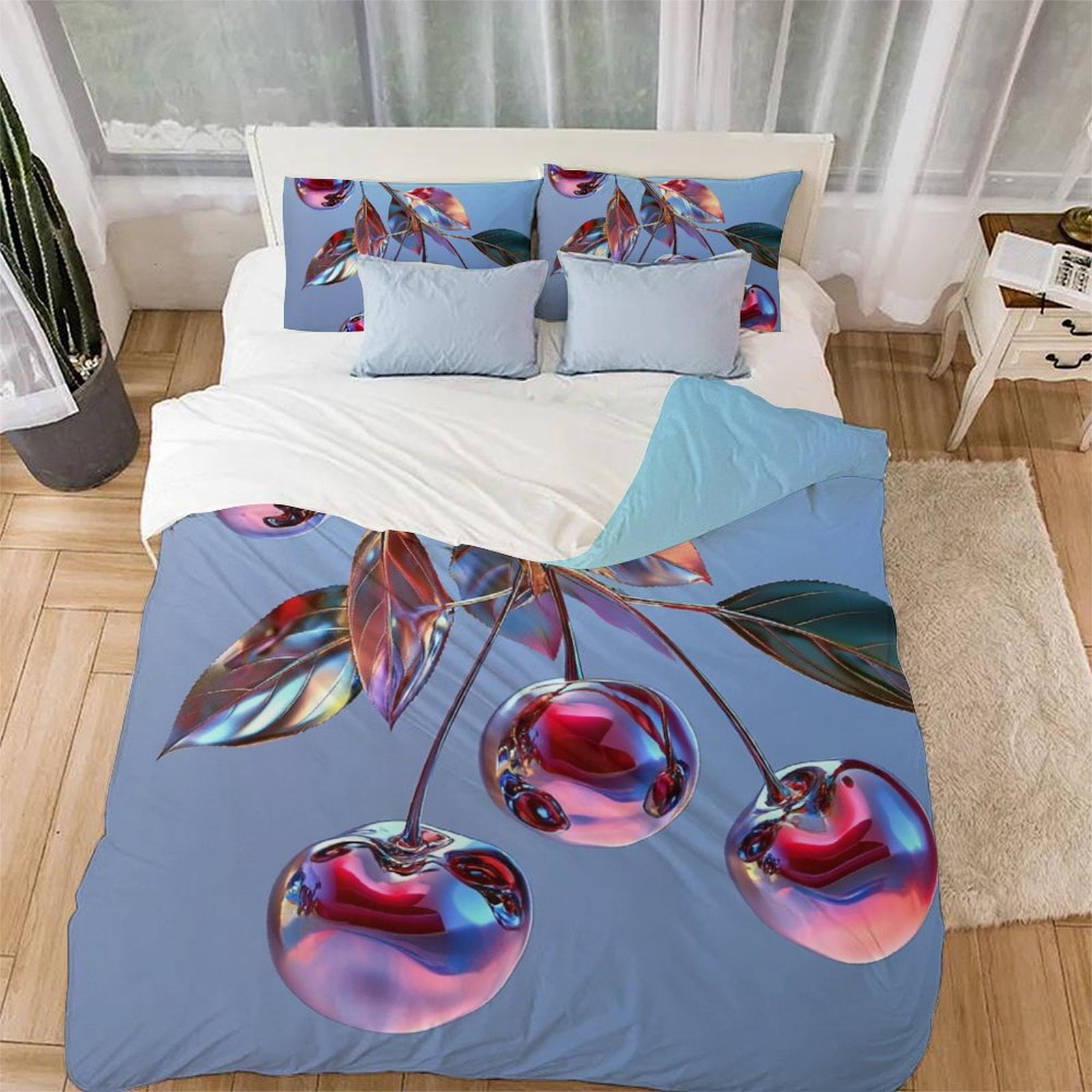 Chinese cherry Bedding Set Comforter Covers 3D Printed Quilt Cover ...