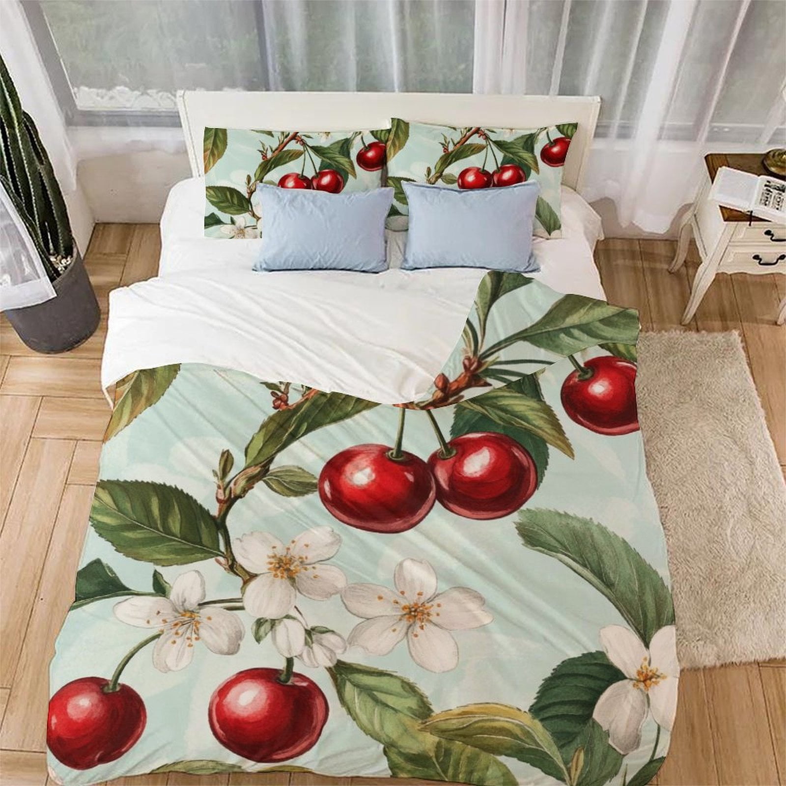 Chinese cherry Bedding Set Comforter Covers 3D Printed Quilt Cover ...
