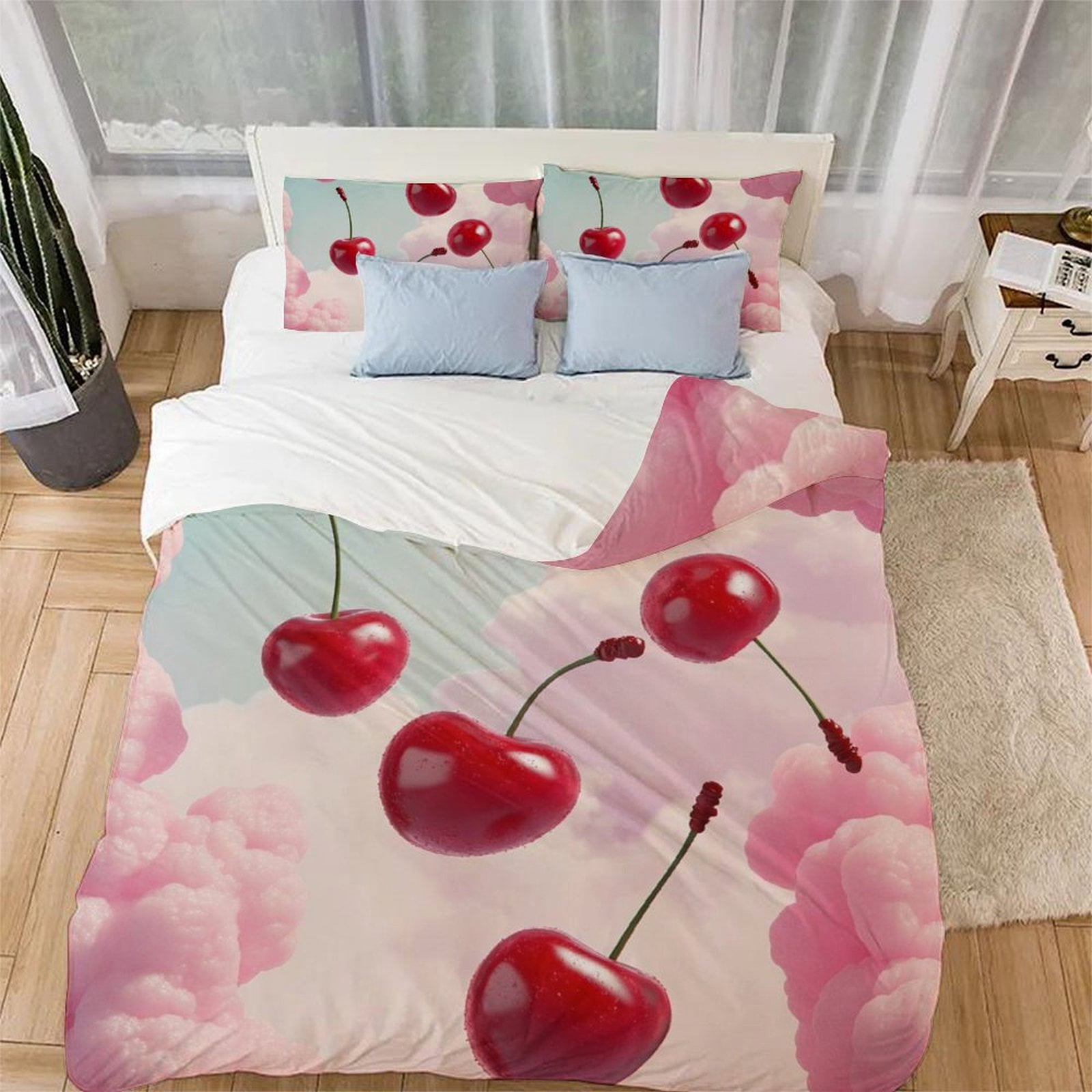 Chinese cherry Bedding Set Quilt Cover 3D Printed Comforter Covers ...