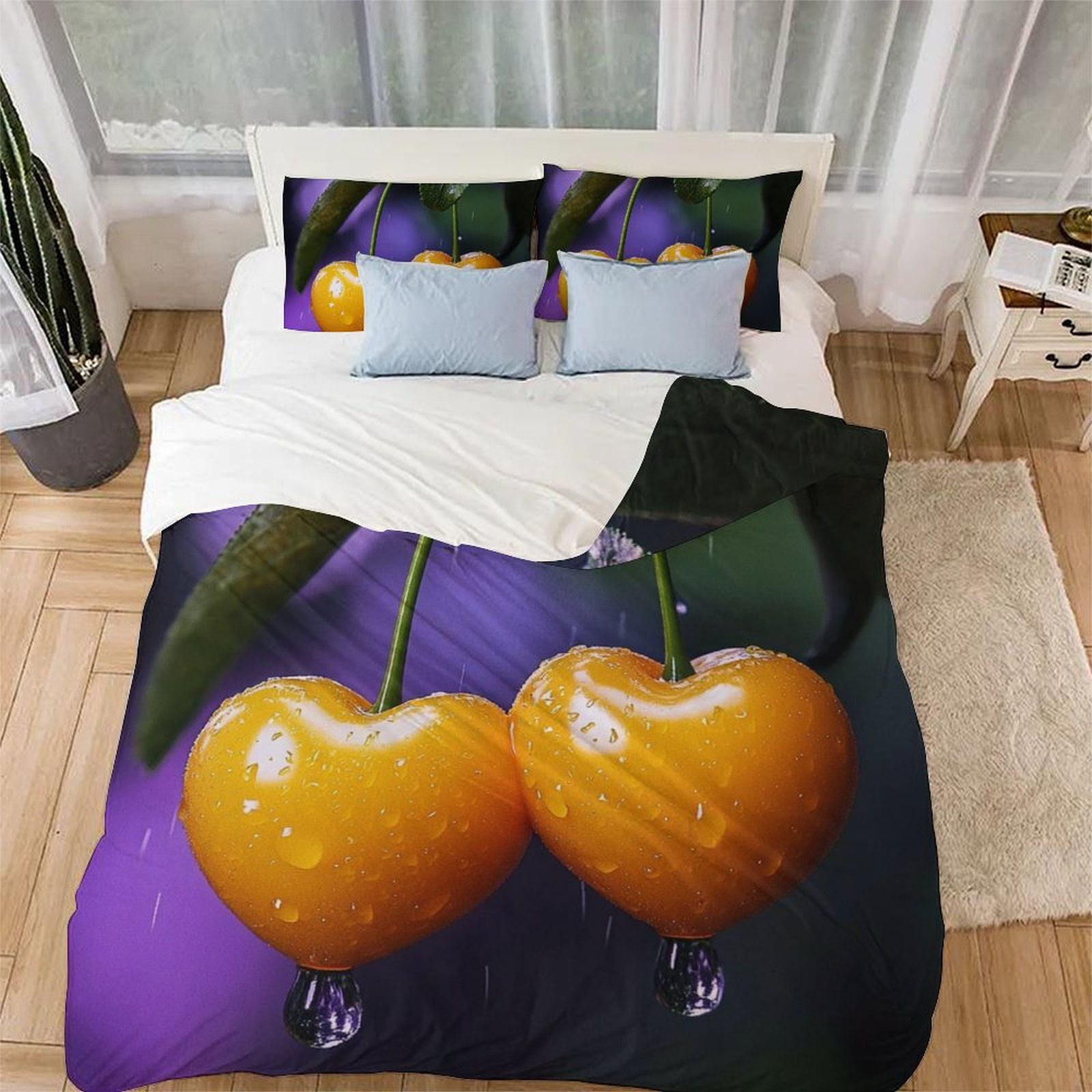 Chinese cherry Bedding Set Quilt Cover 3D Printed Comforter Covers ...