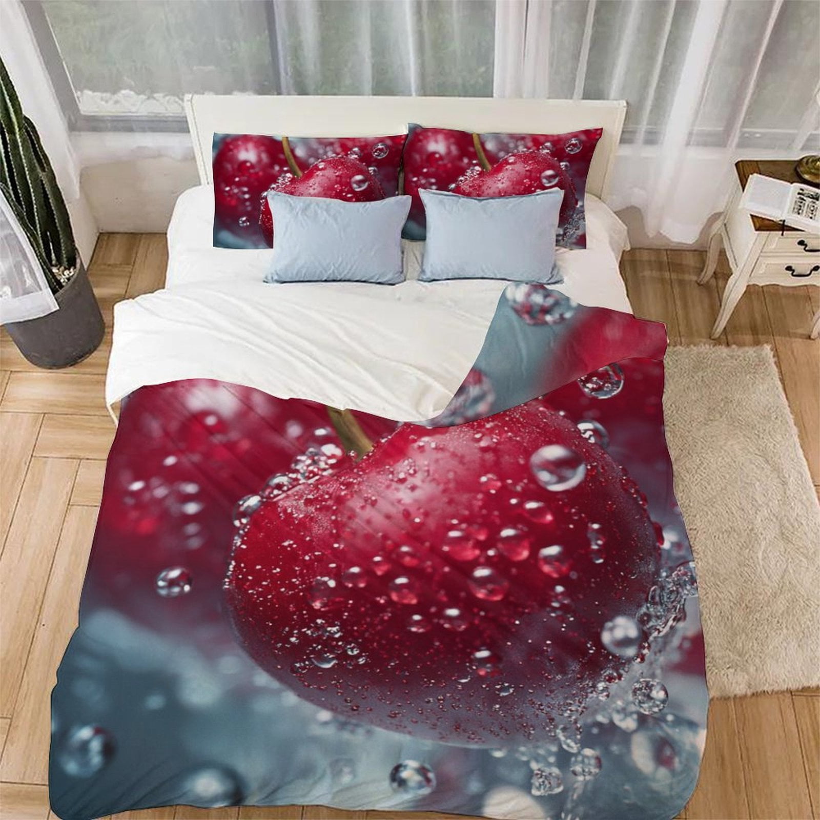 Chinese cherry Bedding Set Quilt Cover 3D Printed Comforter Covers ...