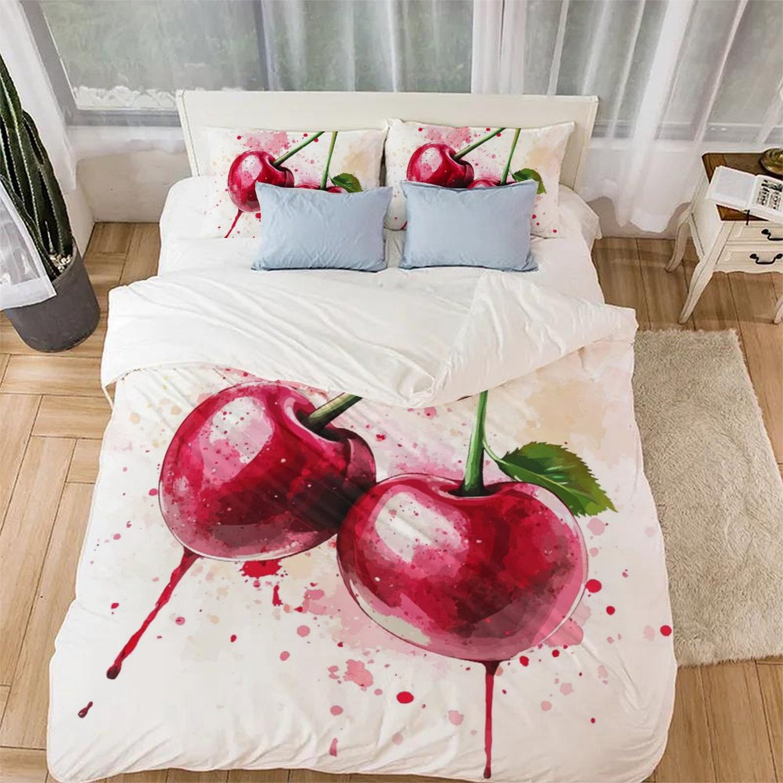Chinese cherry Bedding Set Quilt Cover 3D Printed Comforter Covers ...