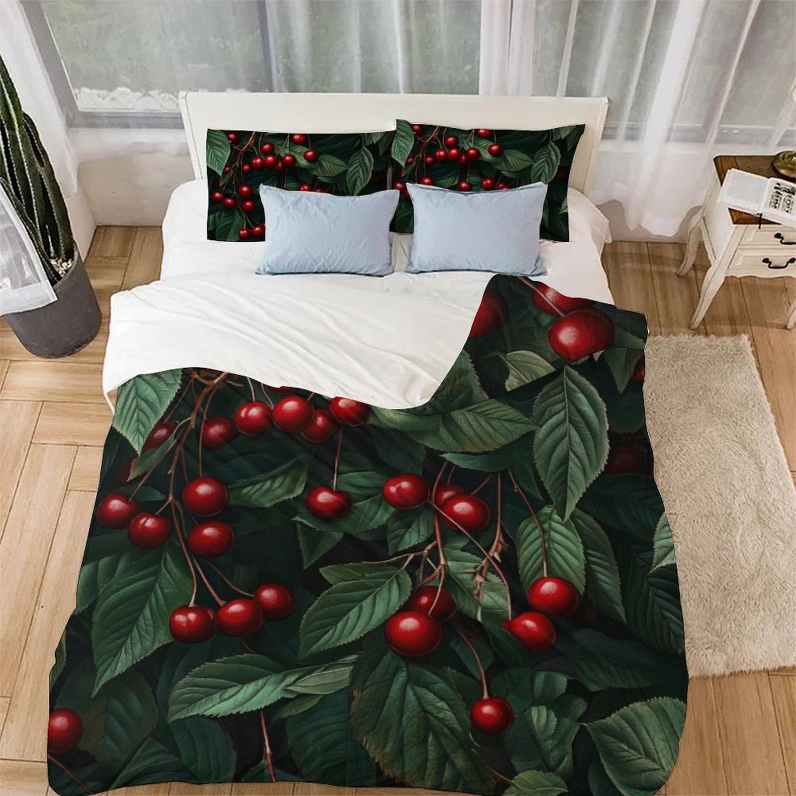 Chinese cherry Comforter Covers 3D Printed Bedding Set Quilt Cover ...