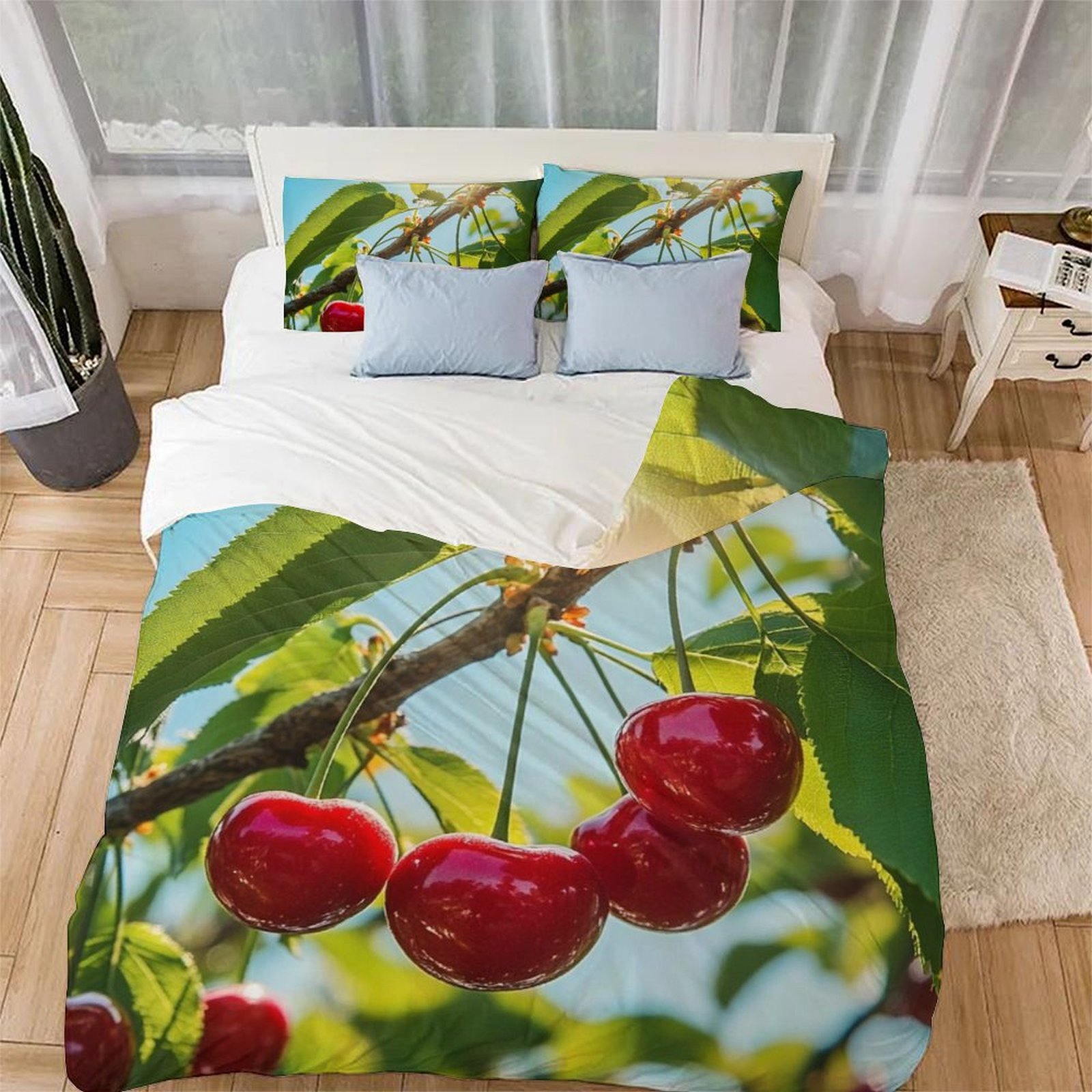 Chinese cherry Comforter Covers 3D Printed Bedding Set Quilt Cover ...