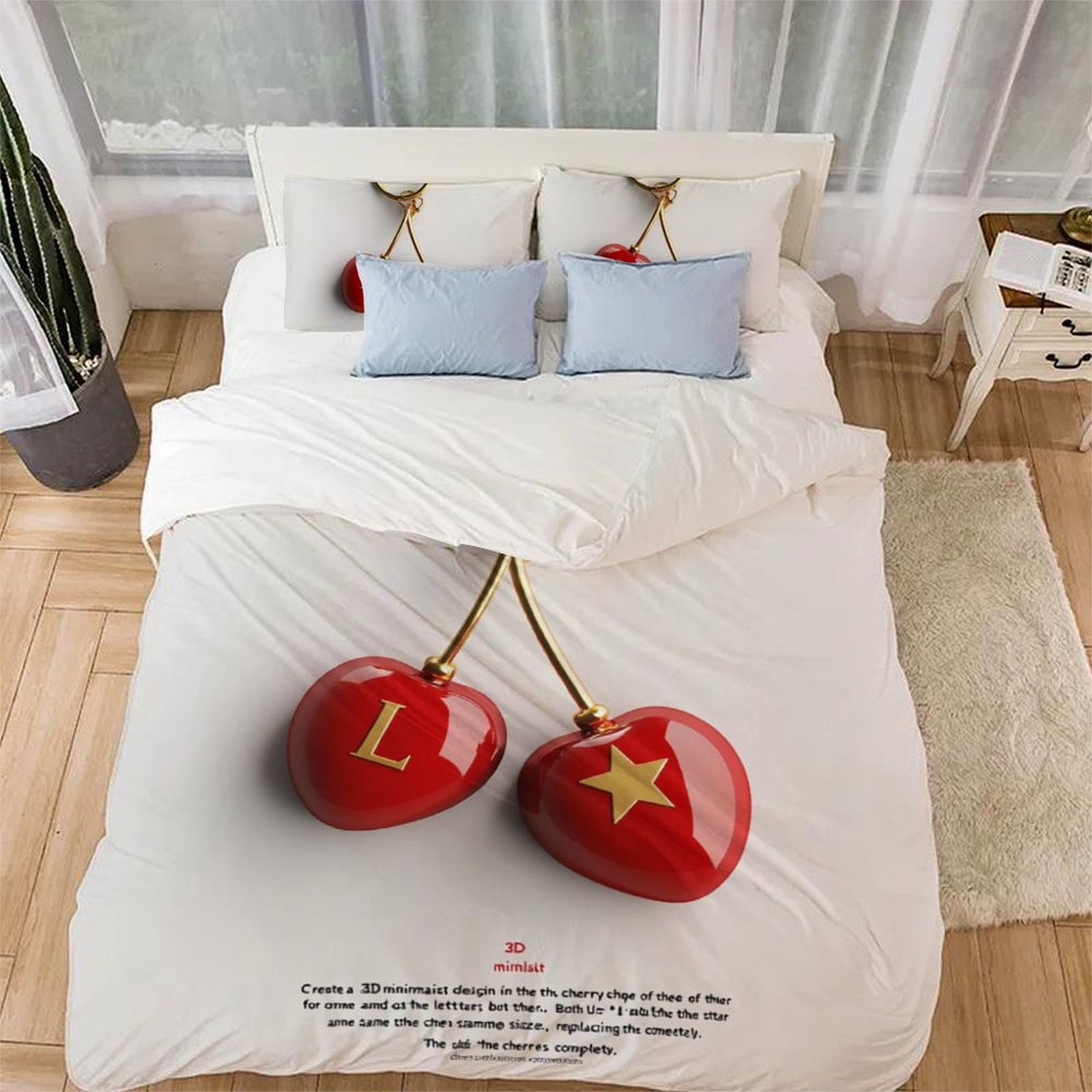 Chinese cherry Comforter Covers 3D Printed Duvet Cover Quilt Cover ...