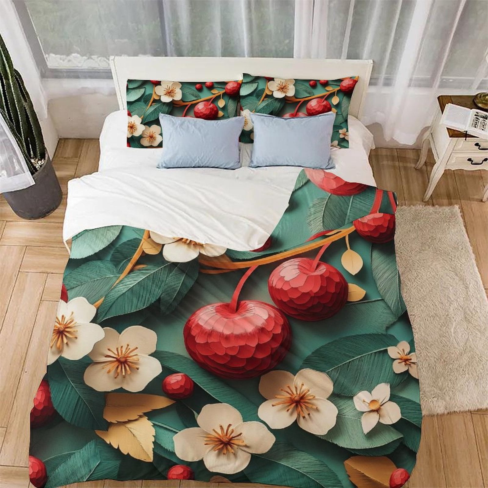 Chinese cherry Comforter Covers Duvet Cover 3D Printed Bedding Set ...