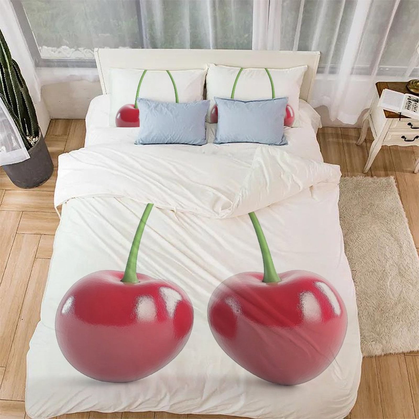 Chinese cherry Quilt Cover 3D Printed Bedding Set Comforter Covers ...