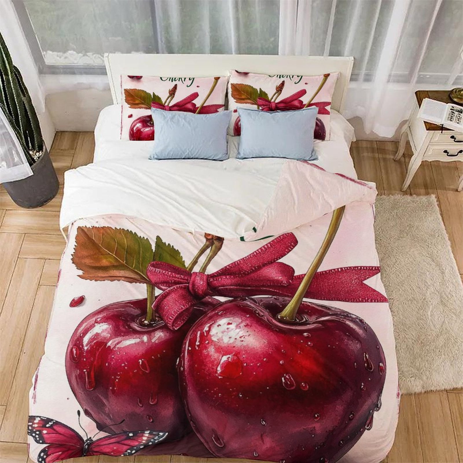 Chinese cherry Quilt Cover 3D Printed Bedding Set Comforter Covers ...