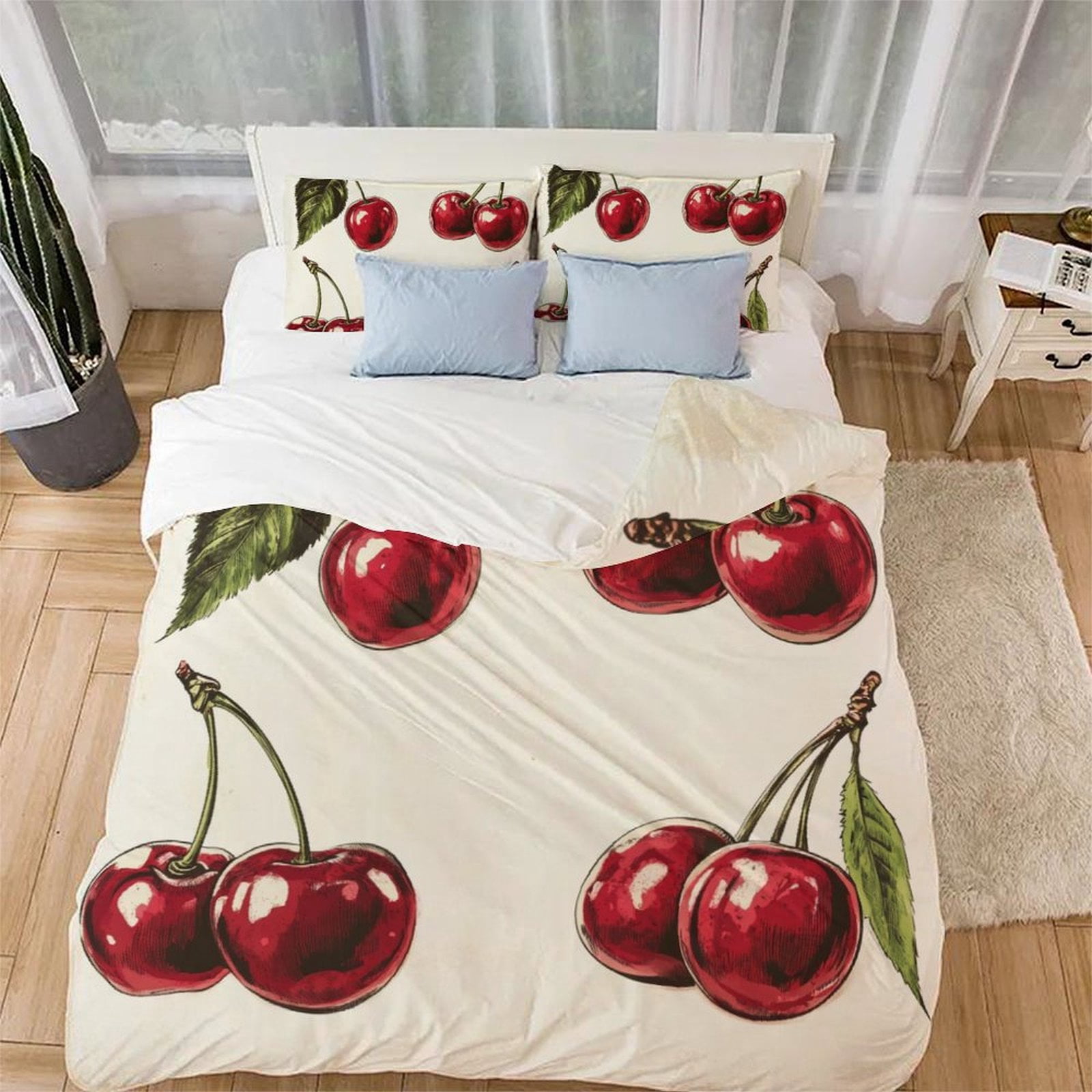 Chinese cherry Quilt Cover 3D Printed Bedding Set Comforter Covers ...