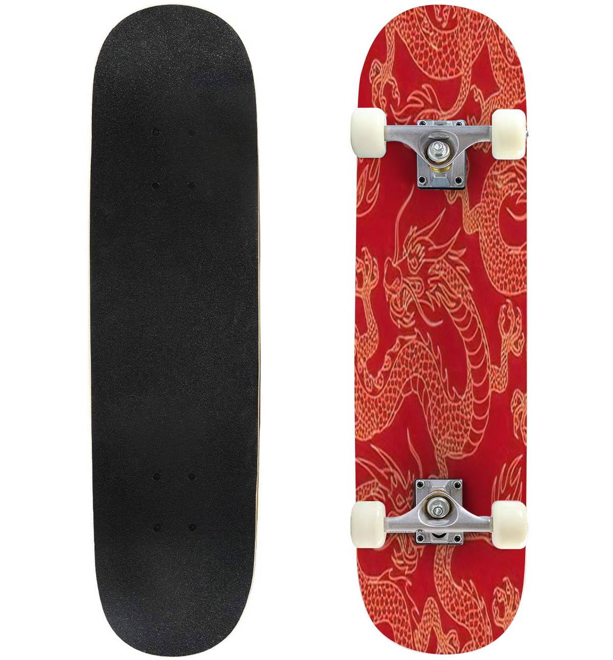 Chinese dragons fighting gold outlines on red Seamless for Outdoor ...