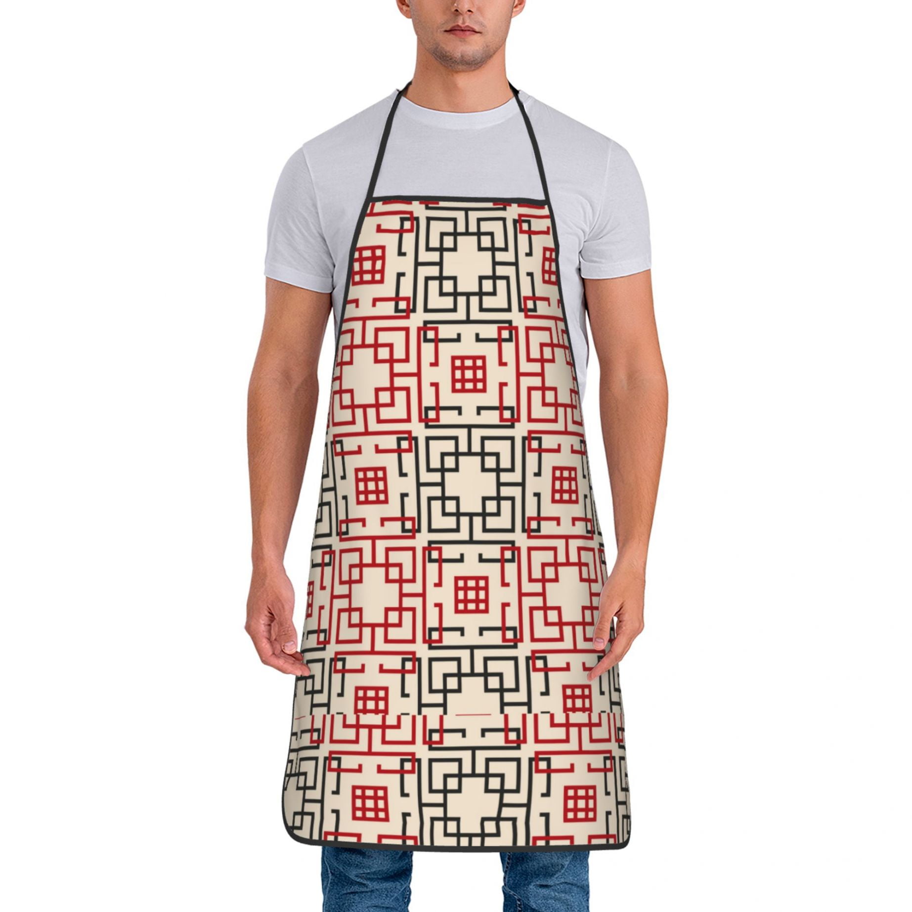 Chinese_patterns Aprons for Women Men Waterproof Apron Kitchen Chef ...
