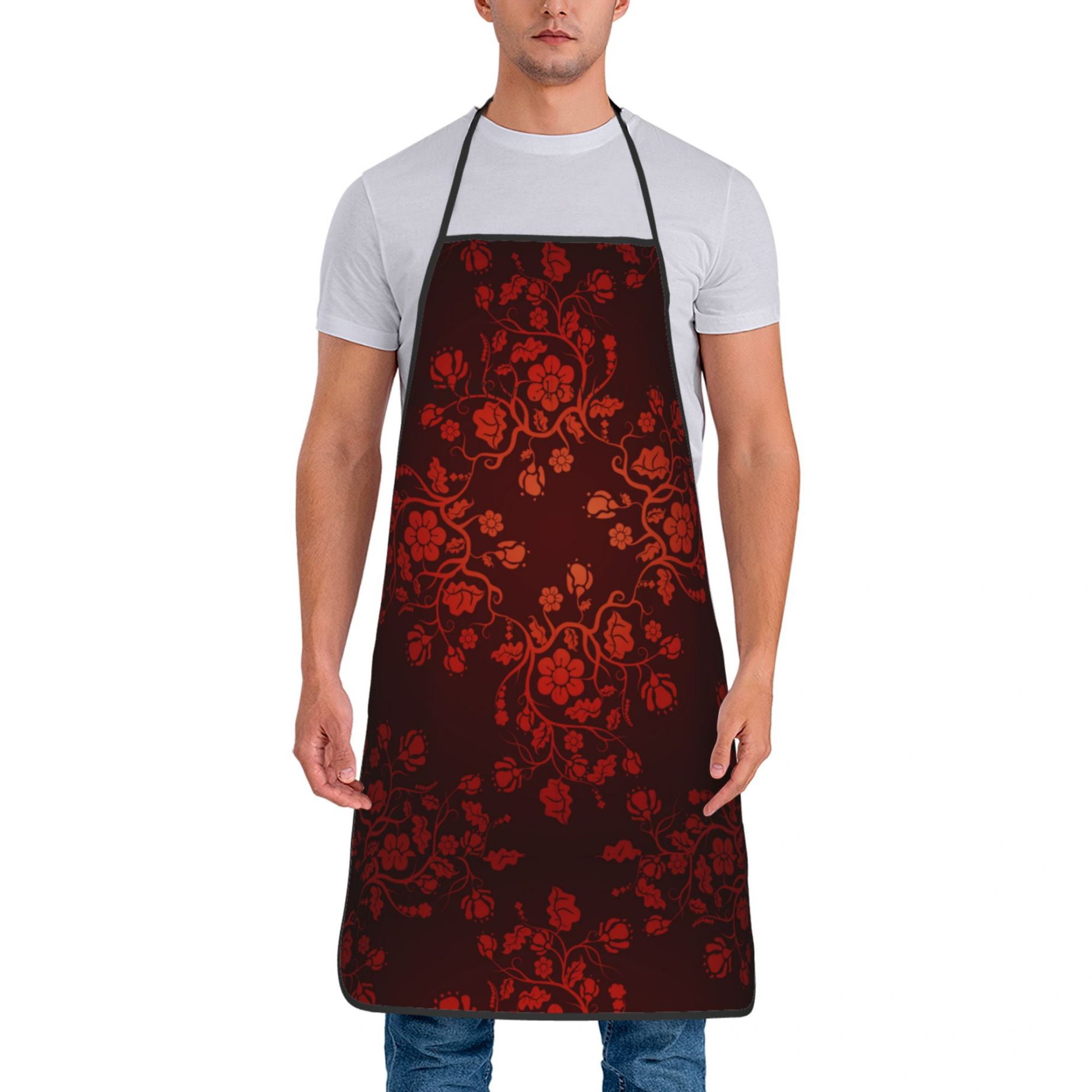 Chinese_patterns2 Aprons for Women Men Waterproof Apron Kitchen Chef ...