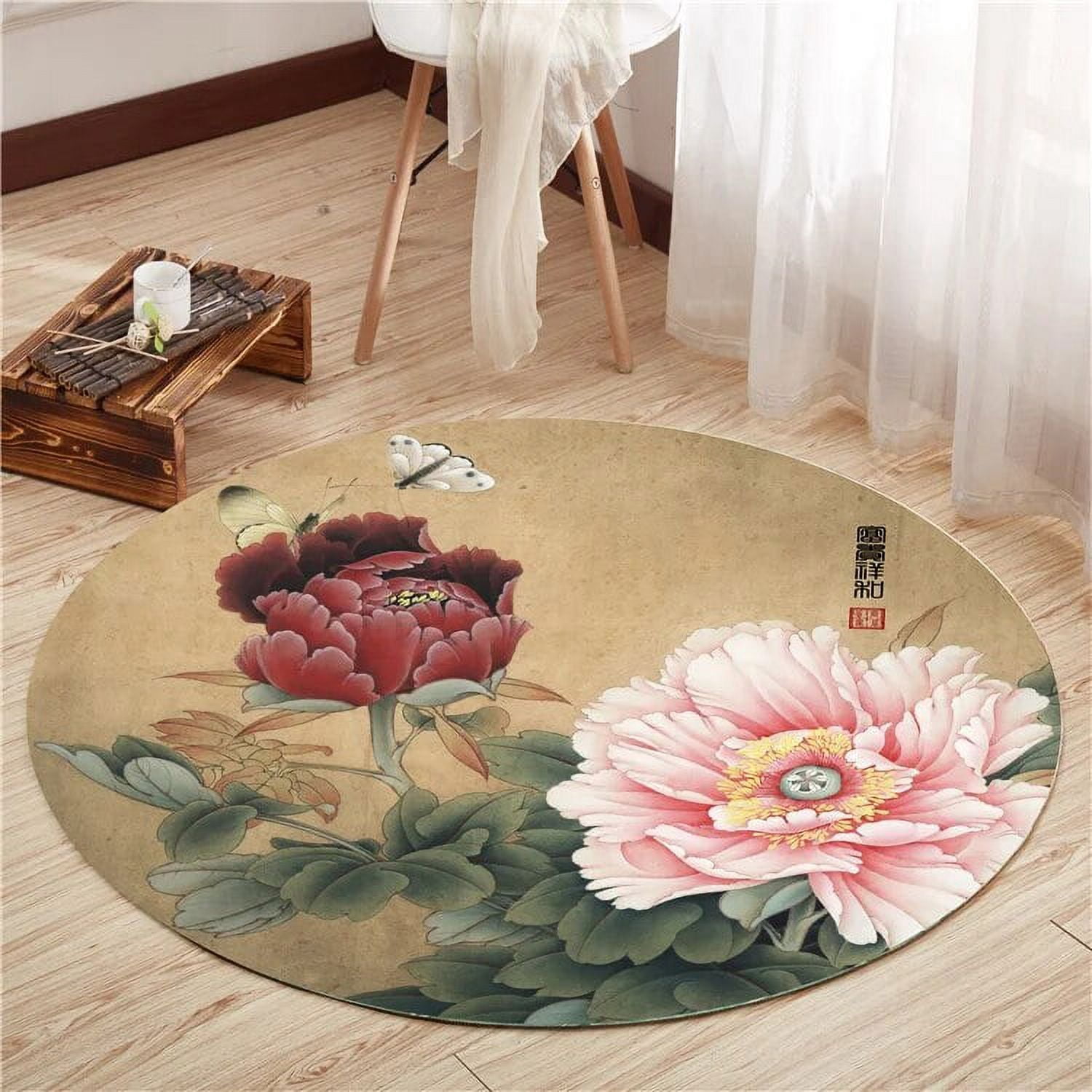 Chinese style floor mats round rugs living room bedroom yoga mat retro ...