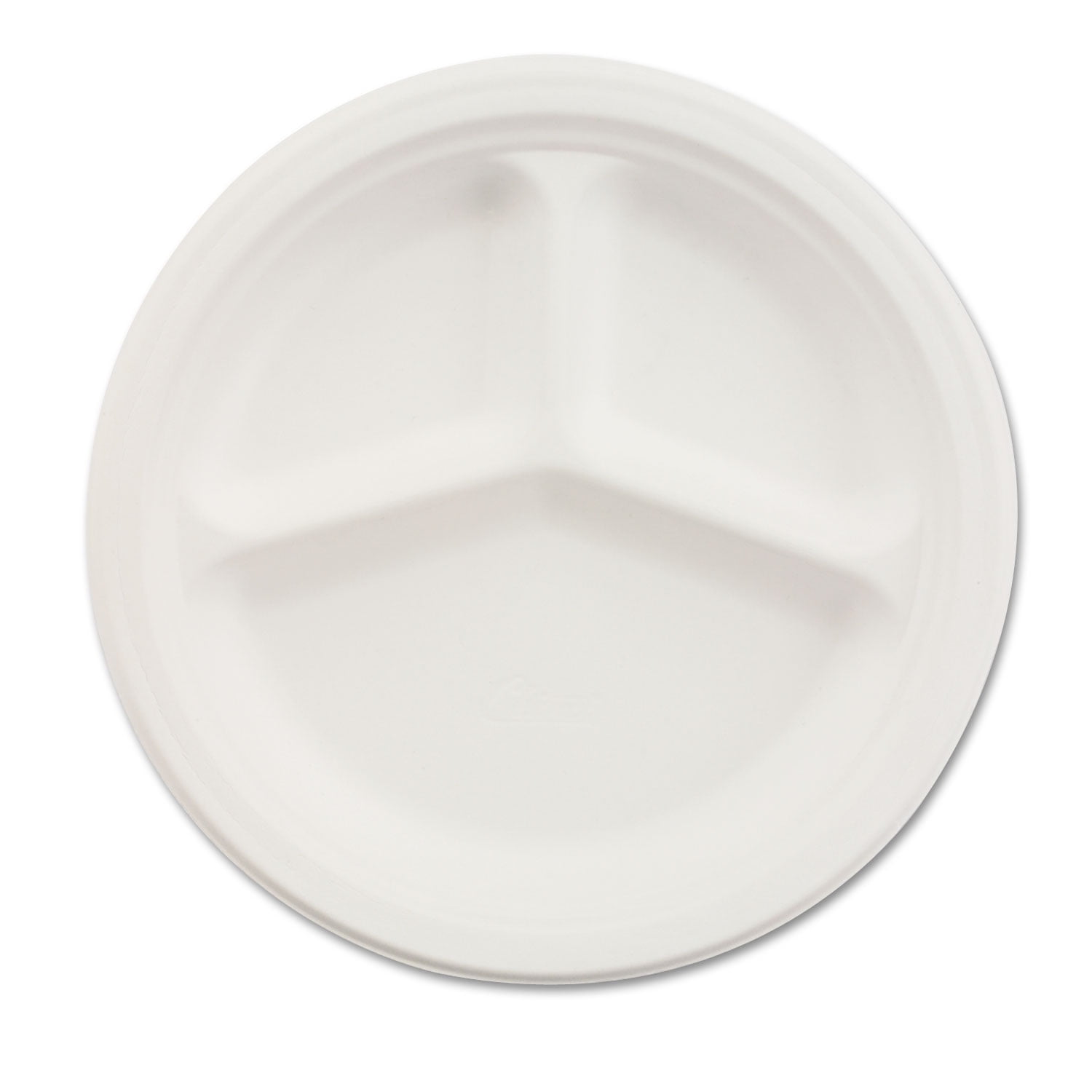 Chinet 21228 9 in. 3-Compartment Paper Plate - White (500/Carton ...
