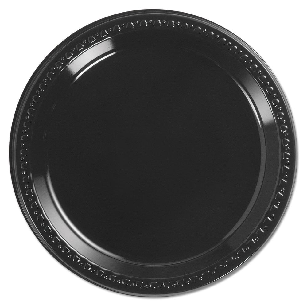 Chinet 81409 9 in. Diameter Heavyweight Plastic Plates - Black (500 ...