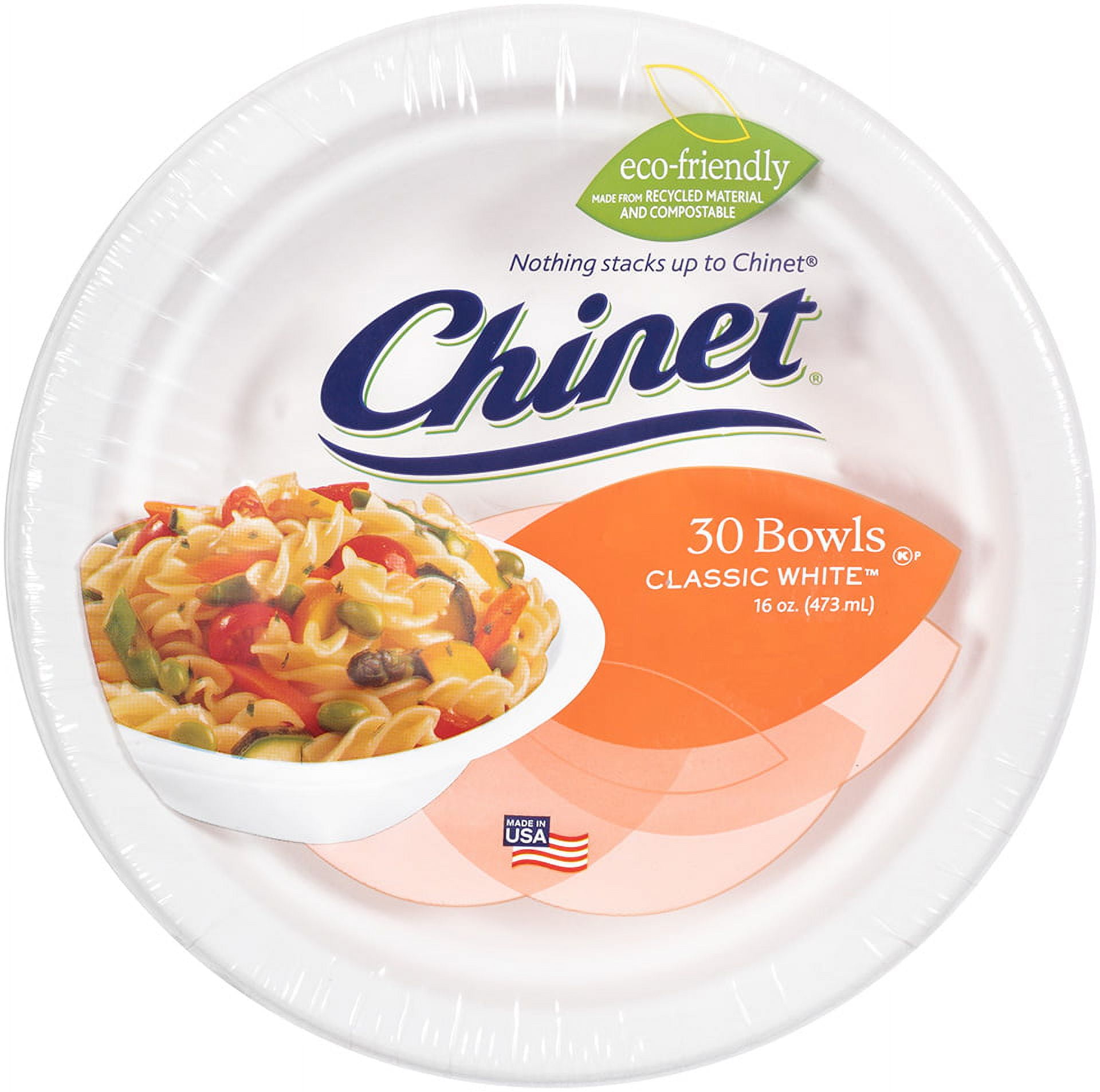 Chinet Bowls, Classic White, 30 Ct - Walmart.com