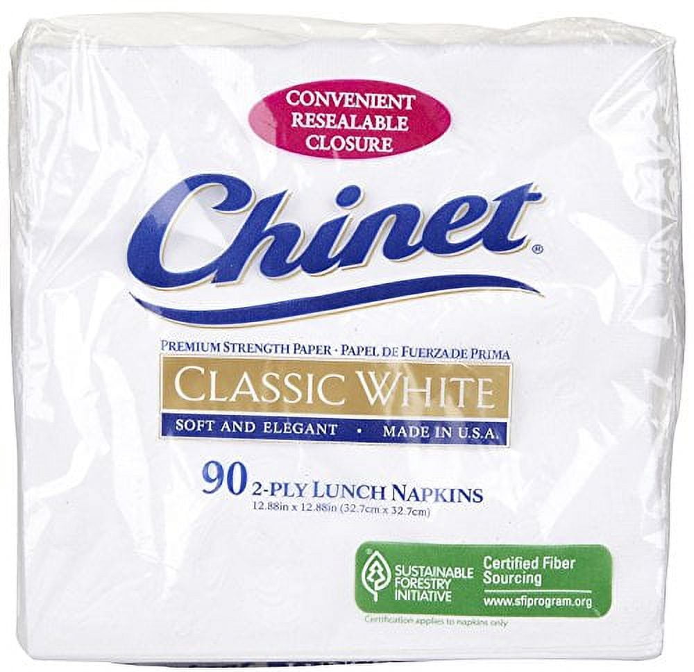 Chinet Class White Soft Napkins (Pack of 48) - Walmart.com