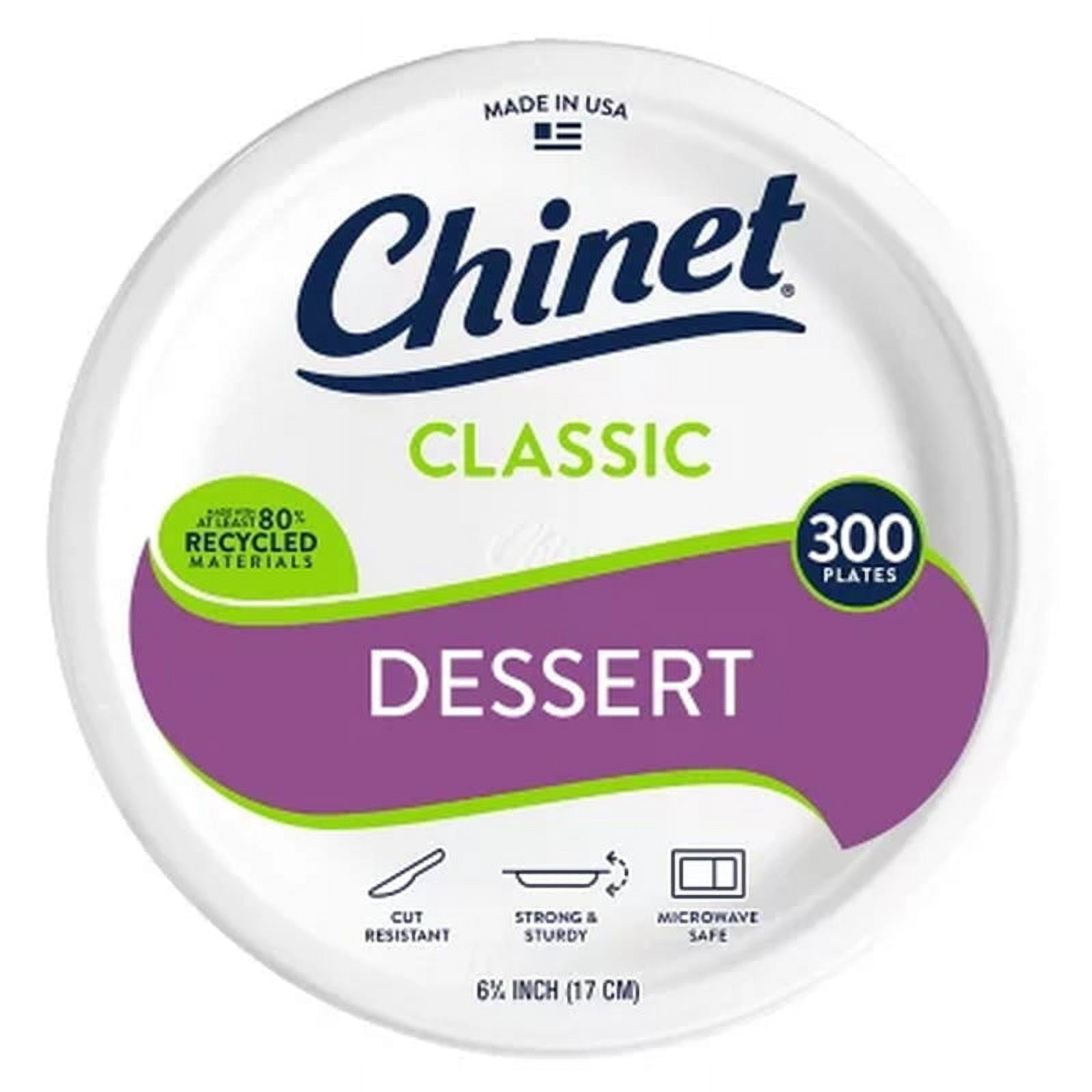 Chinet Classic Dessert Plates, 6.75", 300 Ct. - Walmart.com