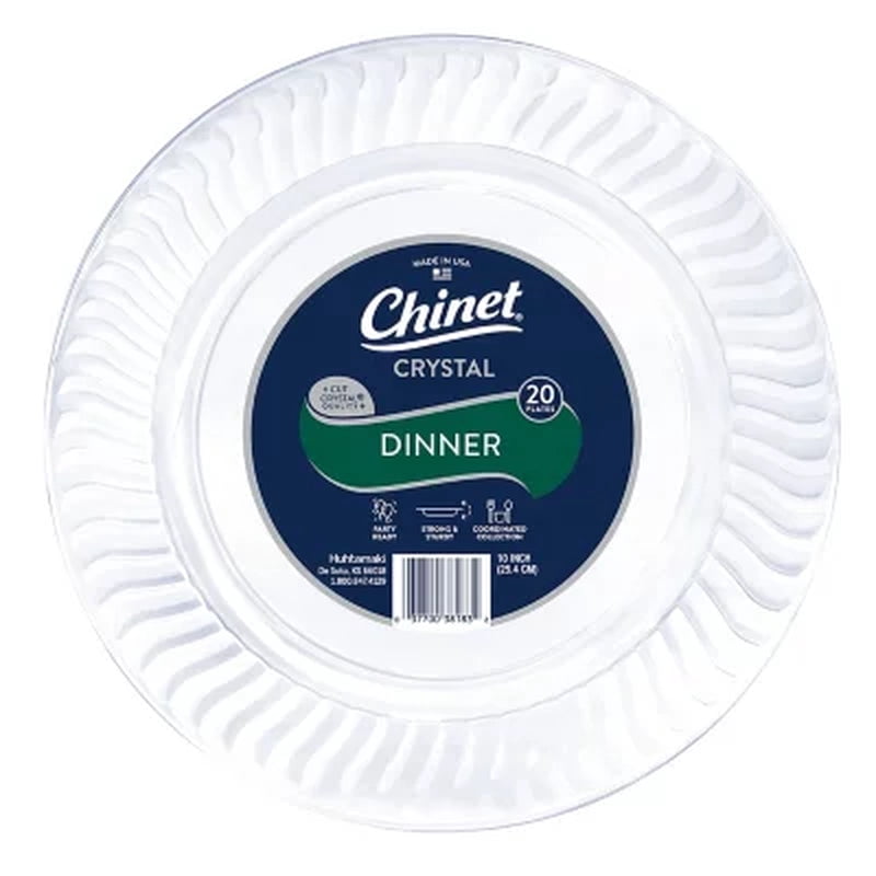 Chinet Crystal Clear Plastic Dinner Plate, 10" 100 Ct. - Walmart.com