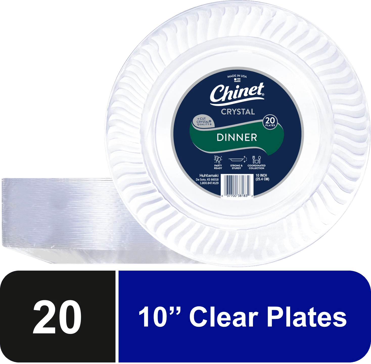 Chinet Crystal® Premium Dinner Plates, Clear, 10", 20 Count - Walmart.com