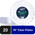 Chinet Crystal® Premium Plastic Dinner Plates, 10", Clear, 20 Count ...